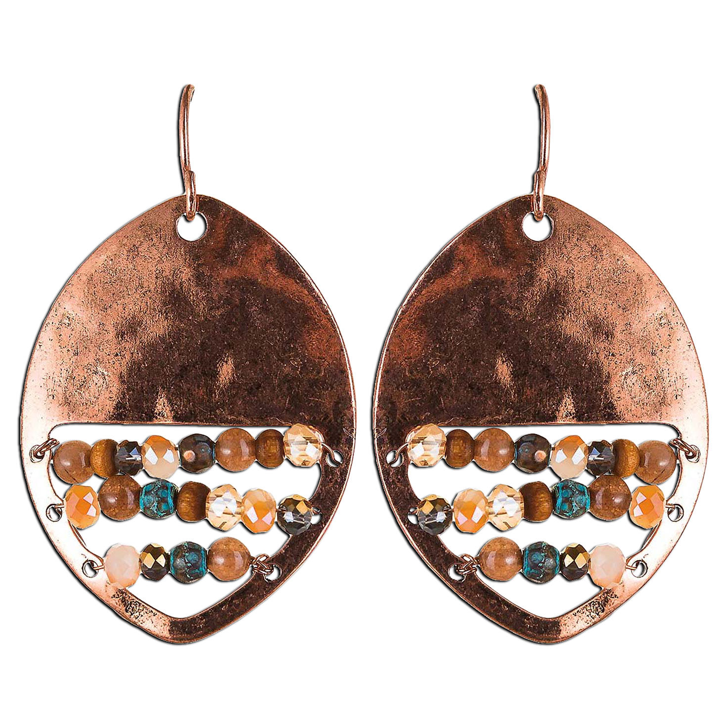 Rain Jewelry Oval Abacus Beaded Copper Earrings - Earrings | Hallmark
