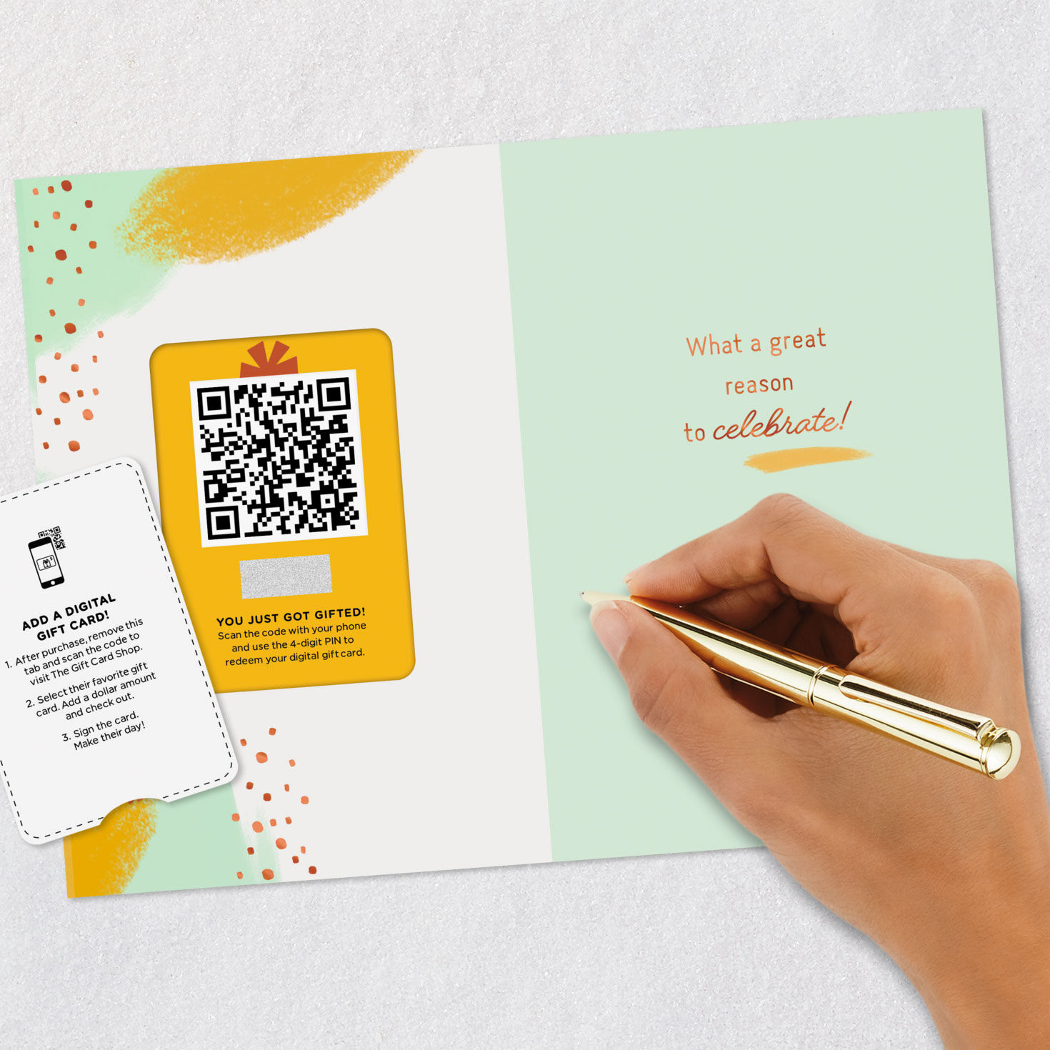 Great Reason to Celebrate Gift Card Greeting Congratulations Card ...