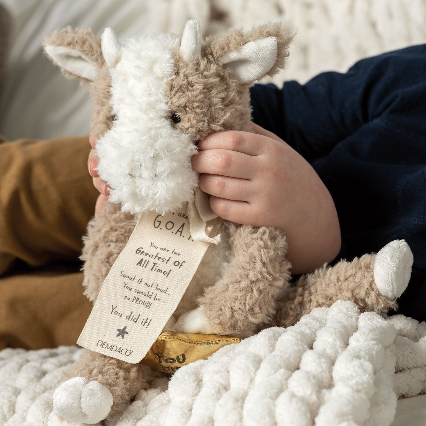 Demdaco G.O.A.T. Goat Stuffed Animal, 9" - Classic Stuffed Animals ...