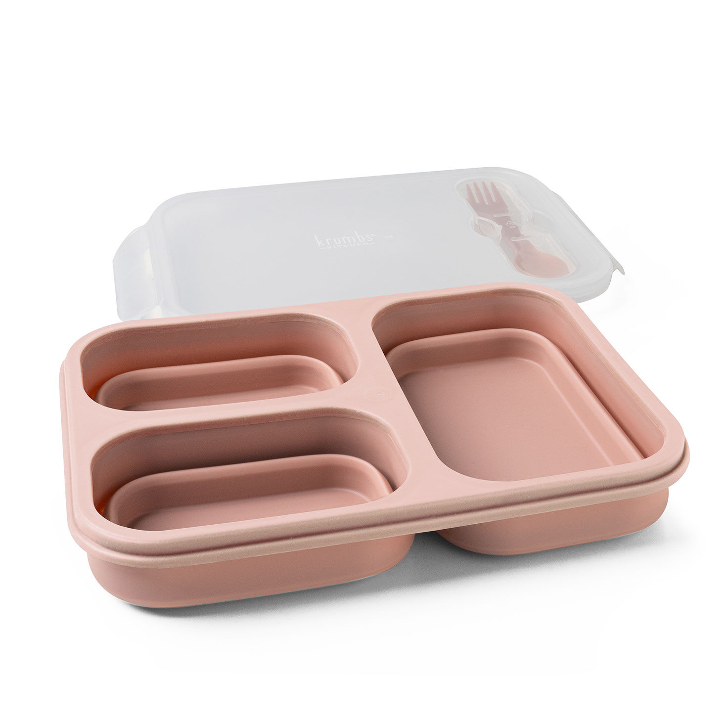 Krumbs Kitchen Mauve Collapsible Silicone Meal Prep Container - Kitchen ...