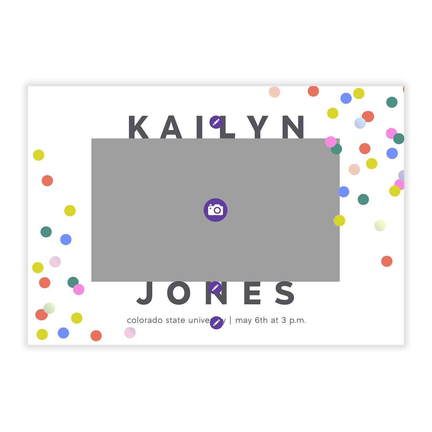 Colorful Confetti Dots Graduation Invitation - Invitations | Hallmark