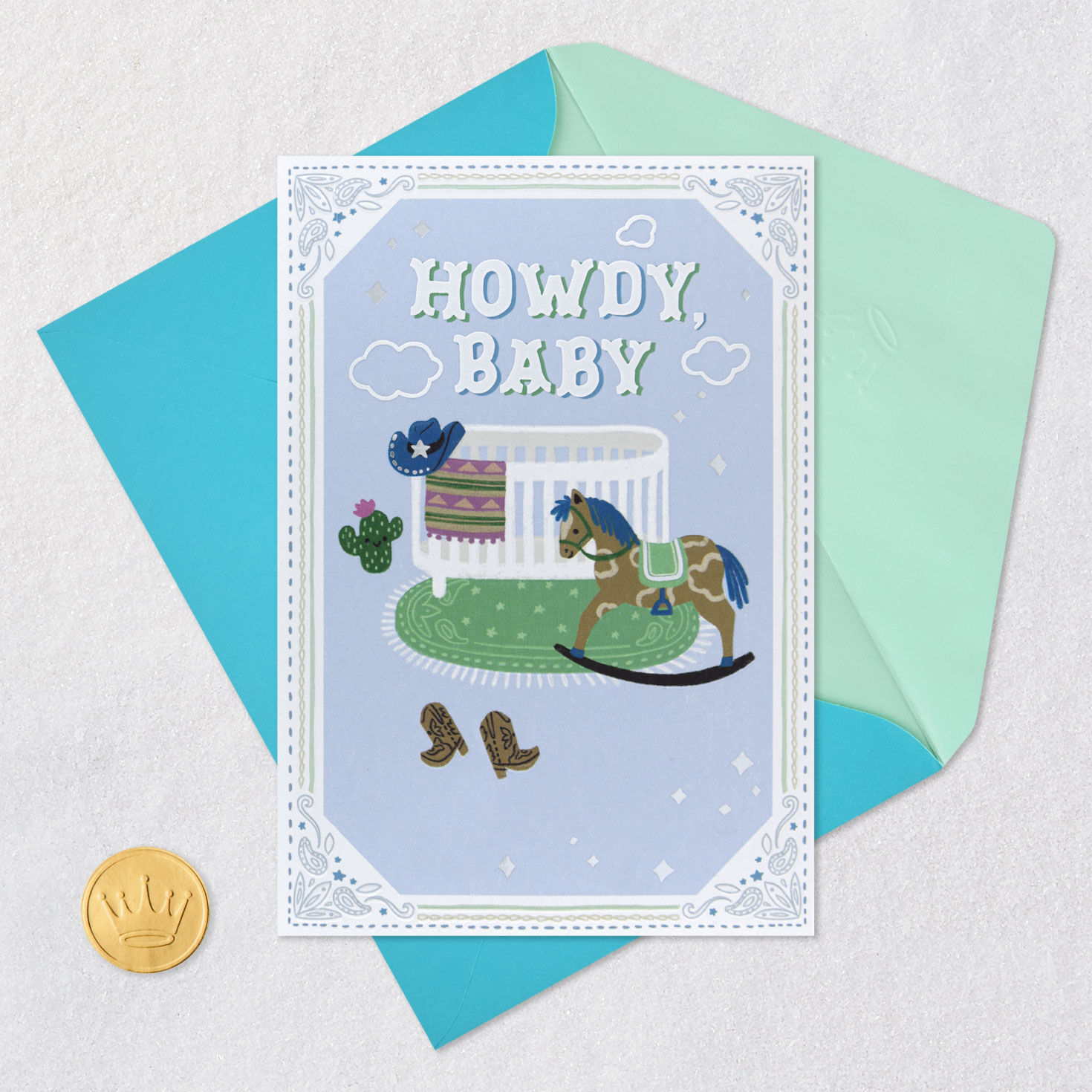 Howdy and Yee-Haw New Baby Boy Card - Greeting Cards | Hallmark