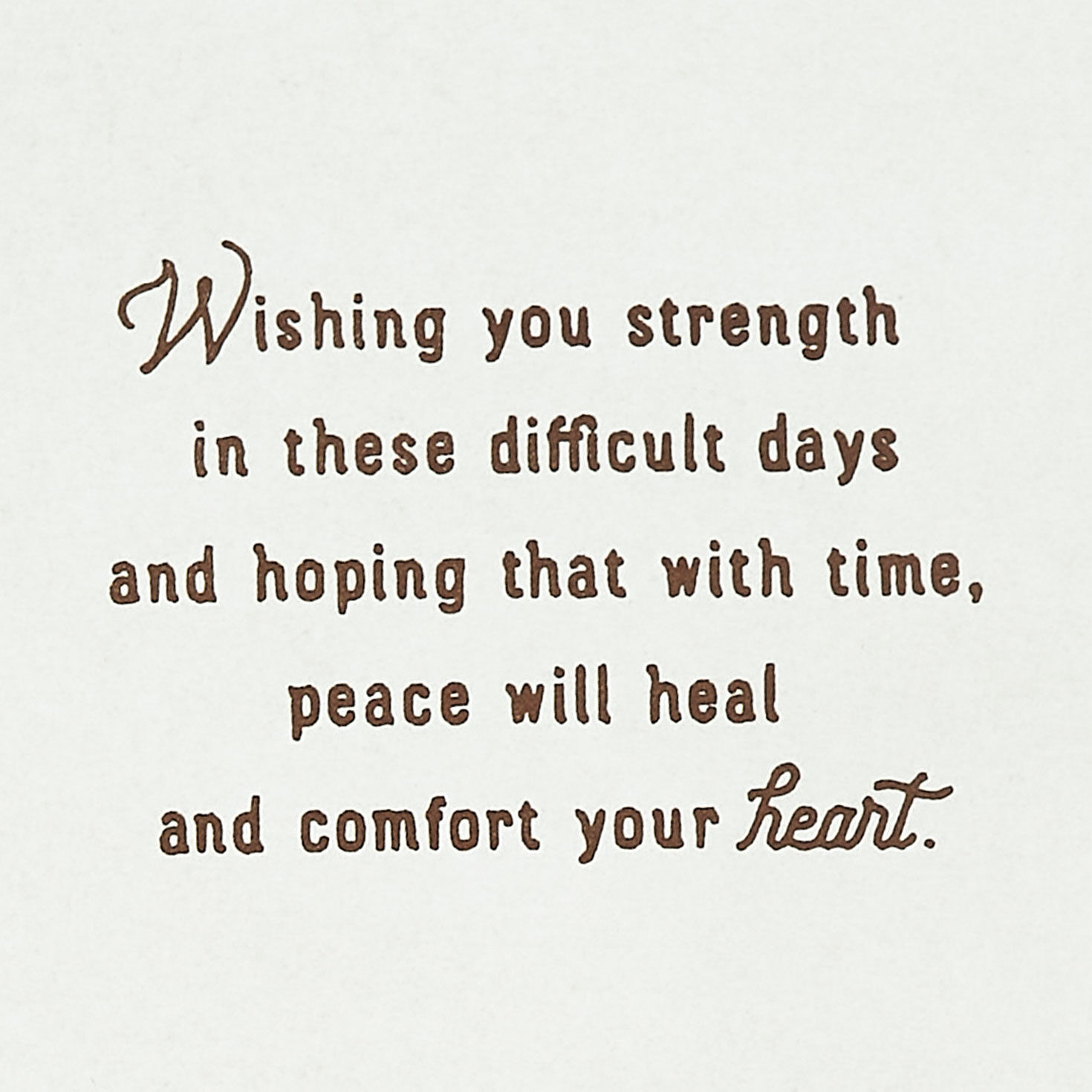Wishing You Strength, Peace and Comfort Sympathy Card - Greeting Cards ...