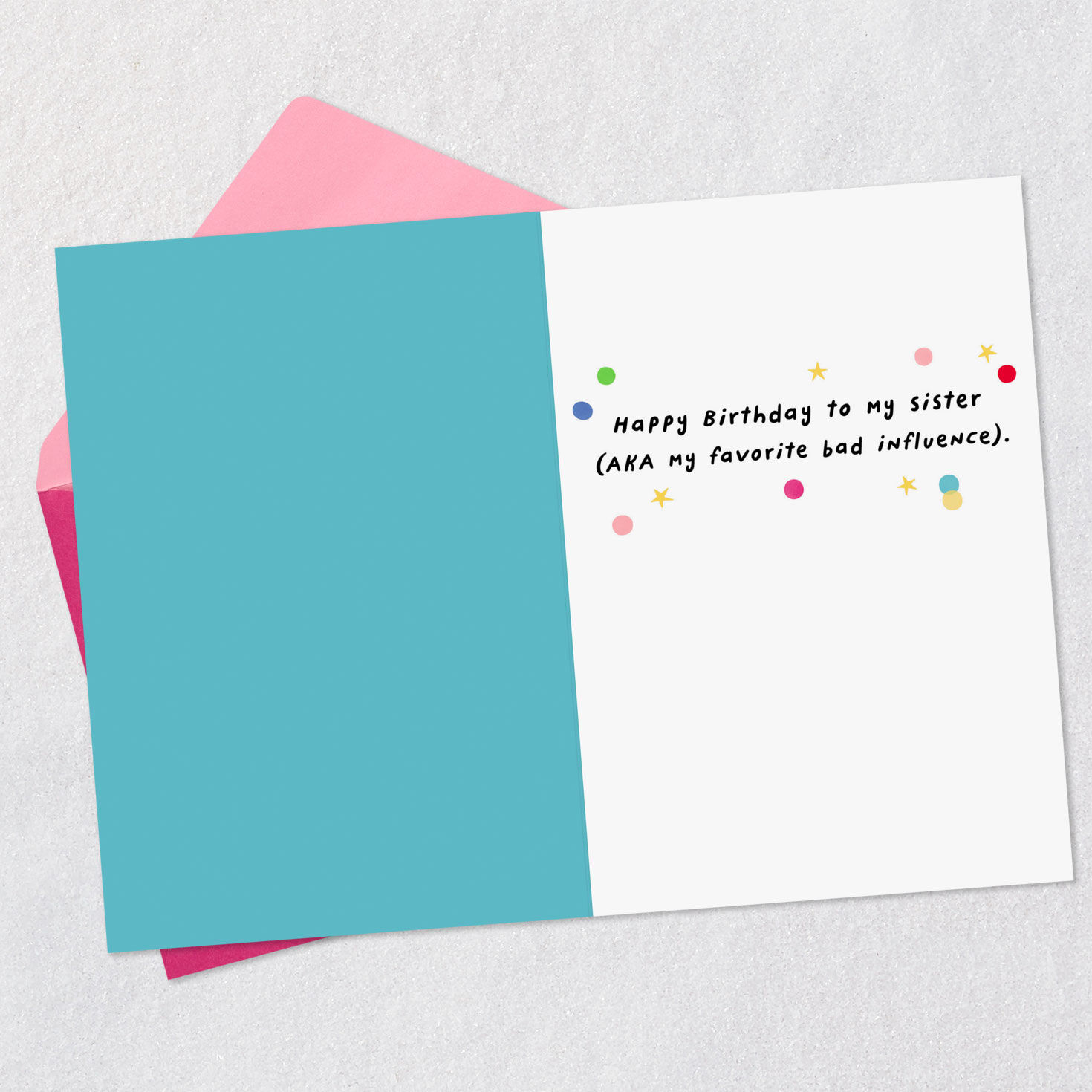 Favorite Bad Influence Funny Birthday Card for Sister - Greeting Cards ...