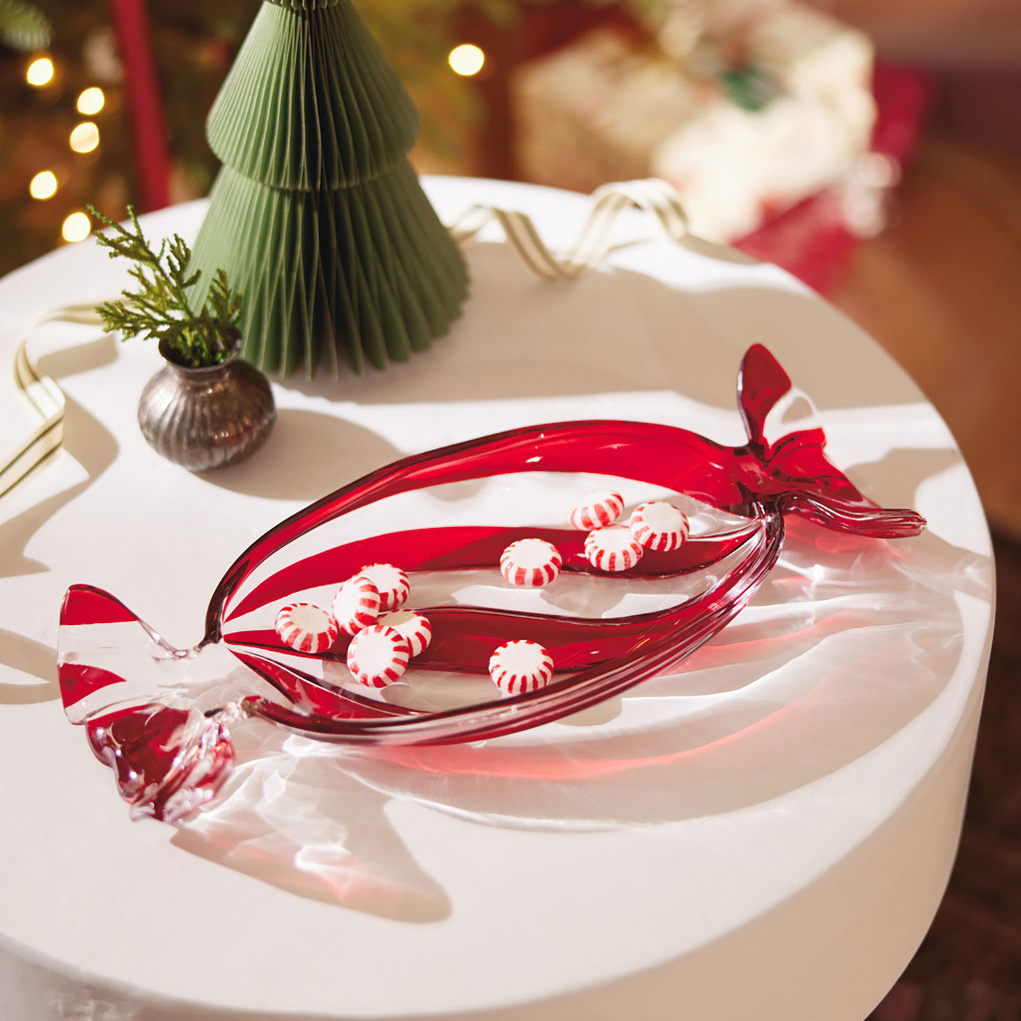 Wrapped Peppermint Candy-Shaped Serving Dish, 14" W - Serveware | Hallmark