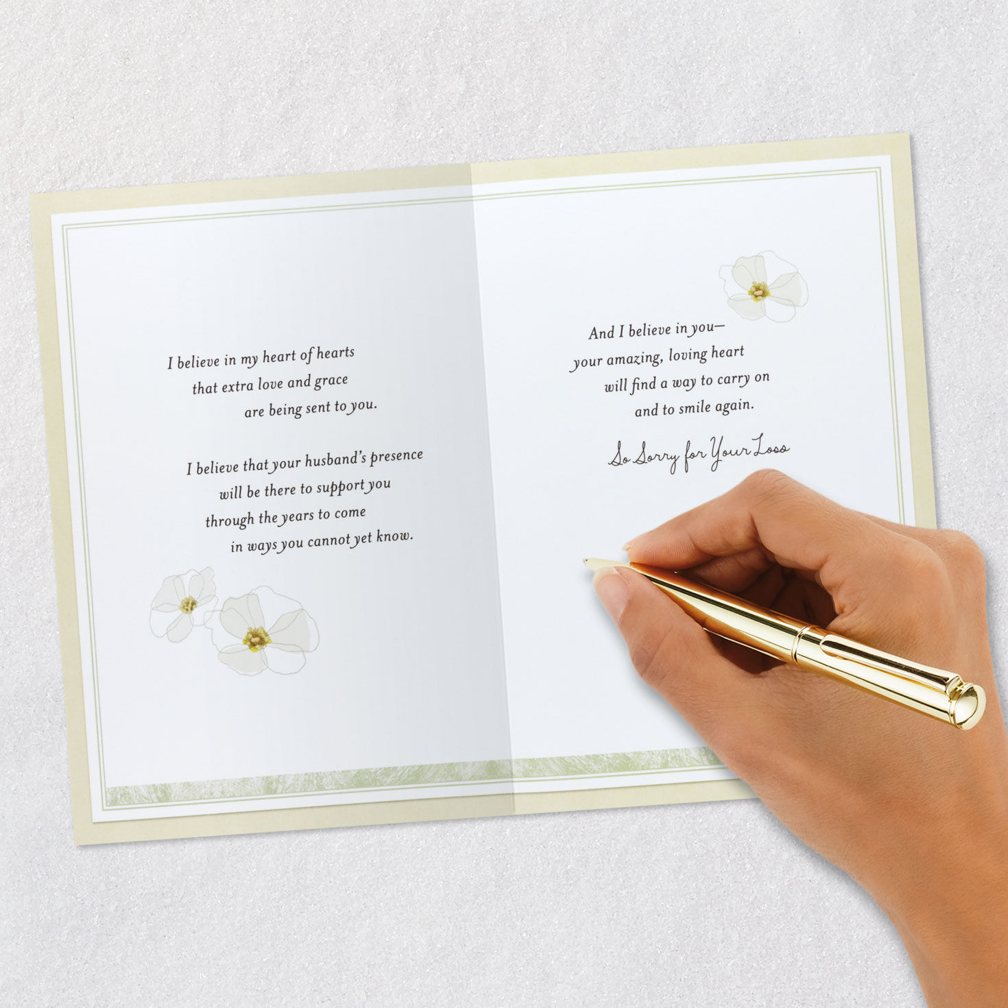 Sending Extra Love and Grace Sympathy Card for Loss of Husband - Greeting Cards | Hallmark