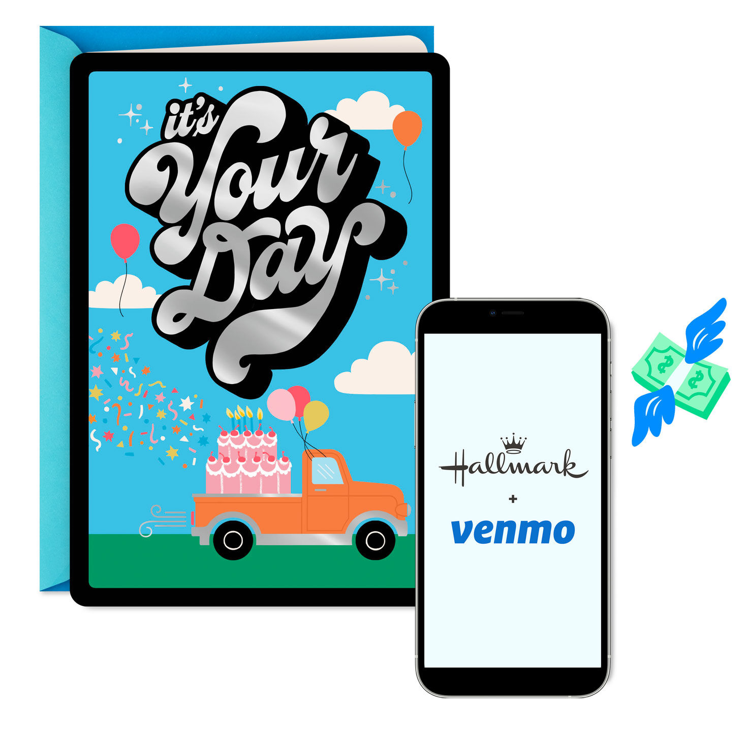 Pick Up Something Nice Truck With Cake Venmo Birthday Card - Greeting ...