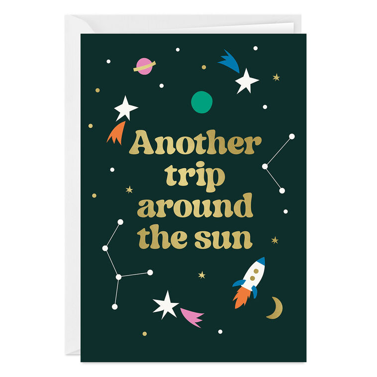 Another Trip Around The Sun Custom Birthday Card Greeting Cards