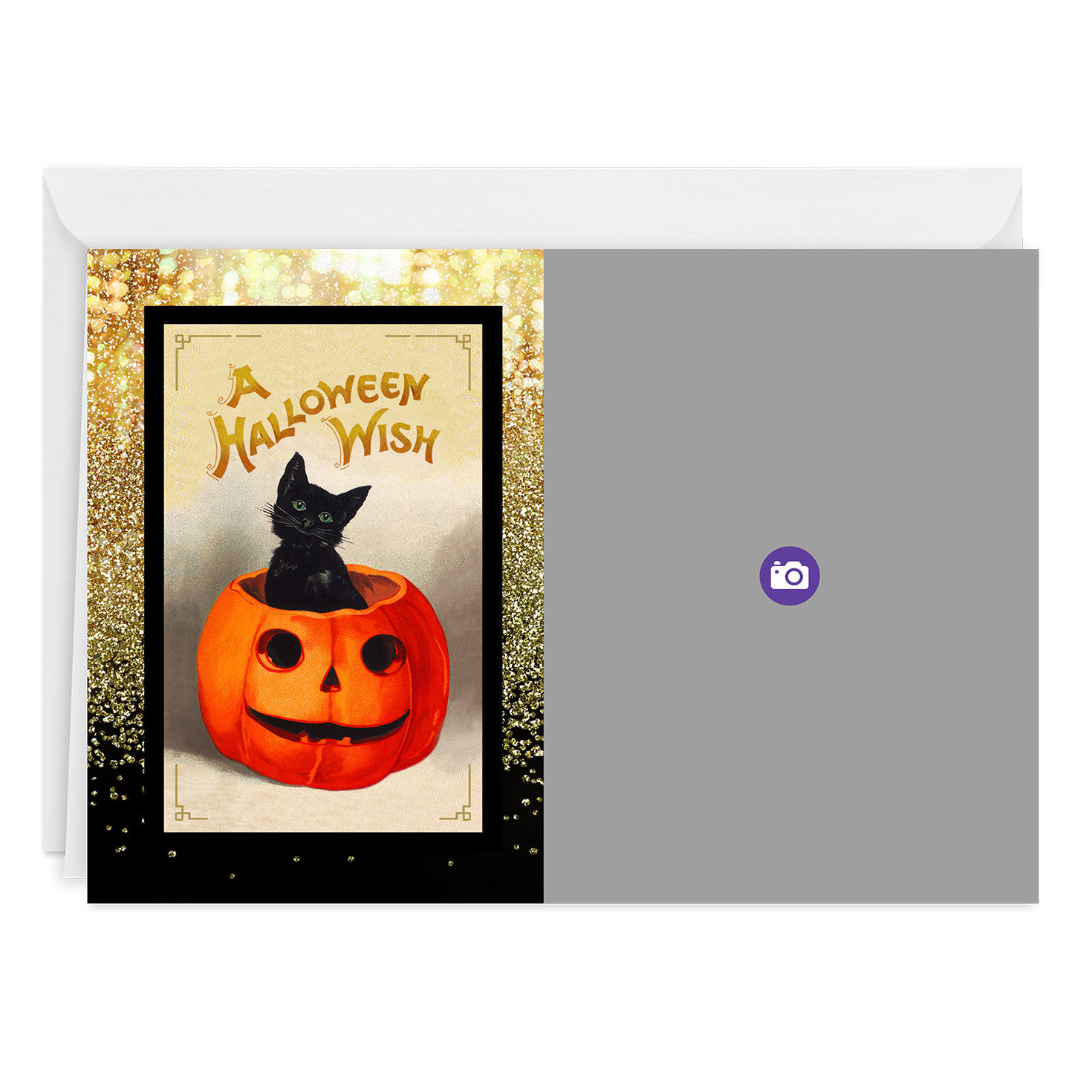 Vintage Black Cat Custom Halloween Card - Greeting Cards | Hallmark