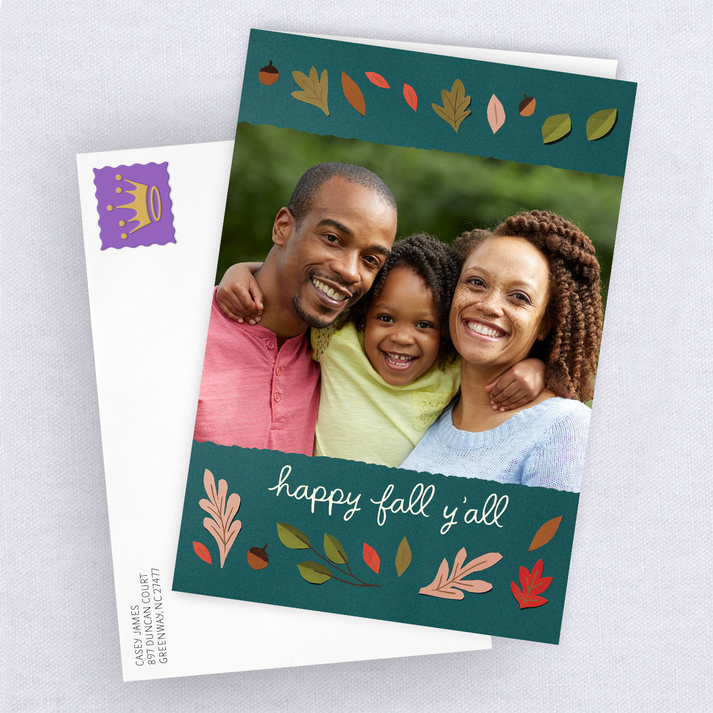 Personalized Fall Leaves Photo Card - Greeting Cards | Hallmark
