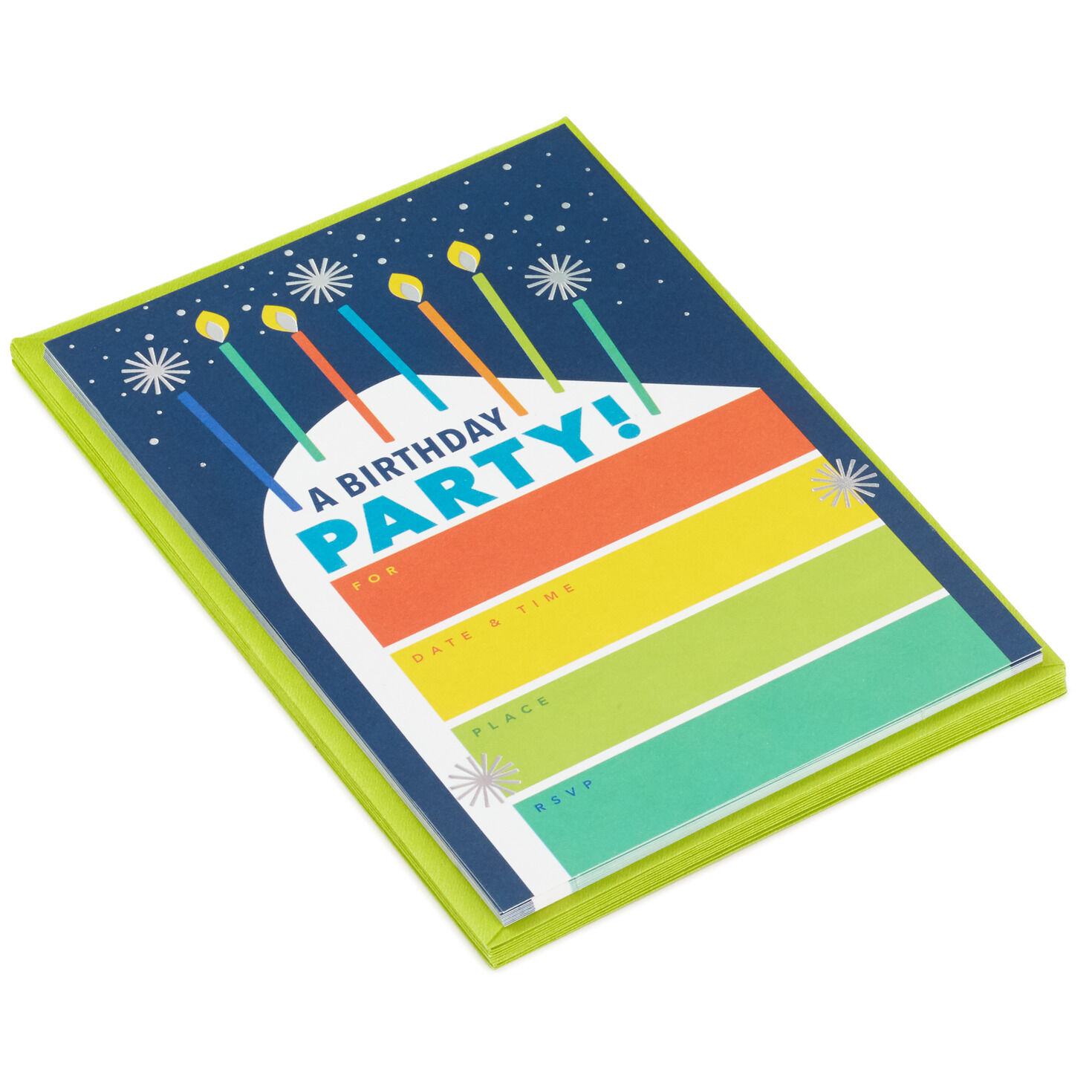 Slice of Cake Fill-in-the-Blank Birthday Party Invitations, Pack of 10 ...