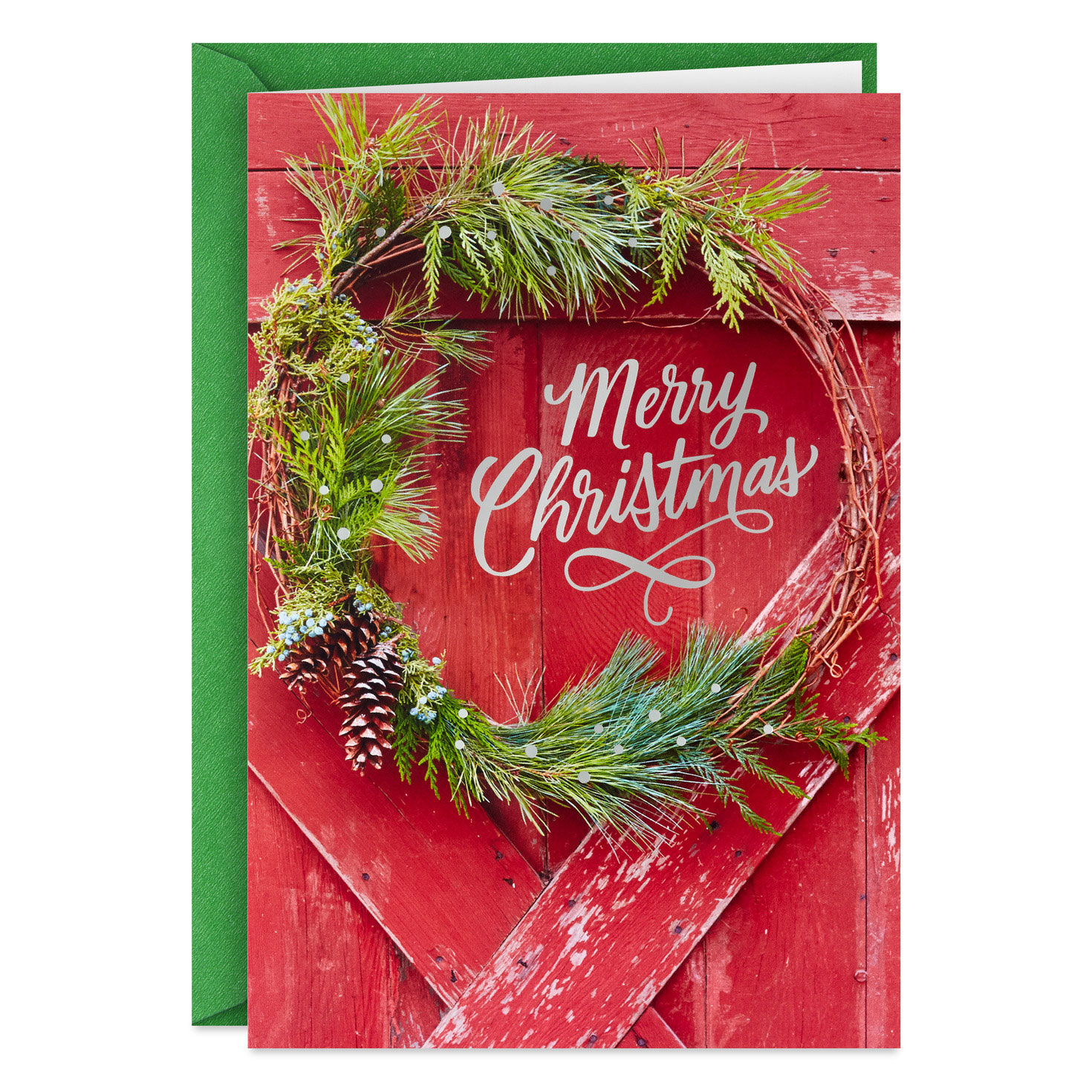 Rustic Red Barn Door Boxed Christmas Cards, Pack of 40 - Boxed Cards ...