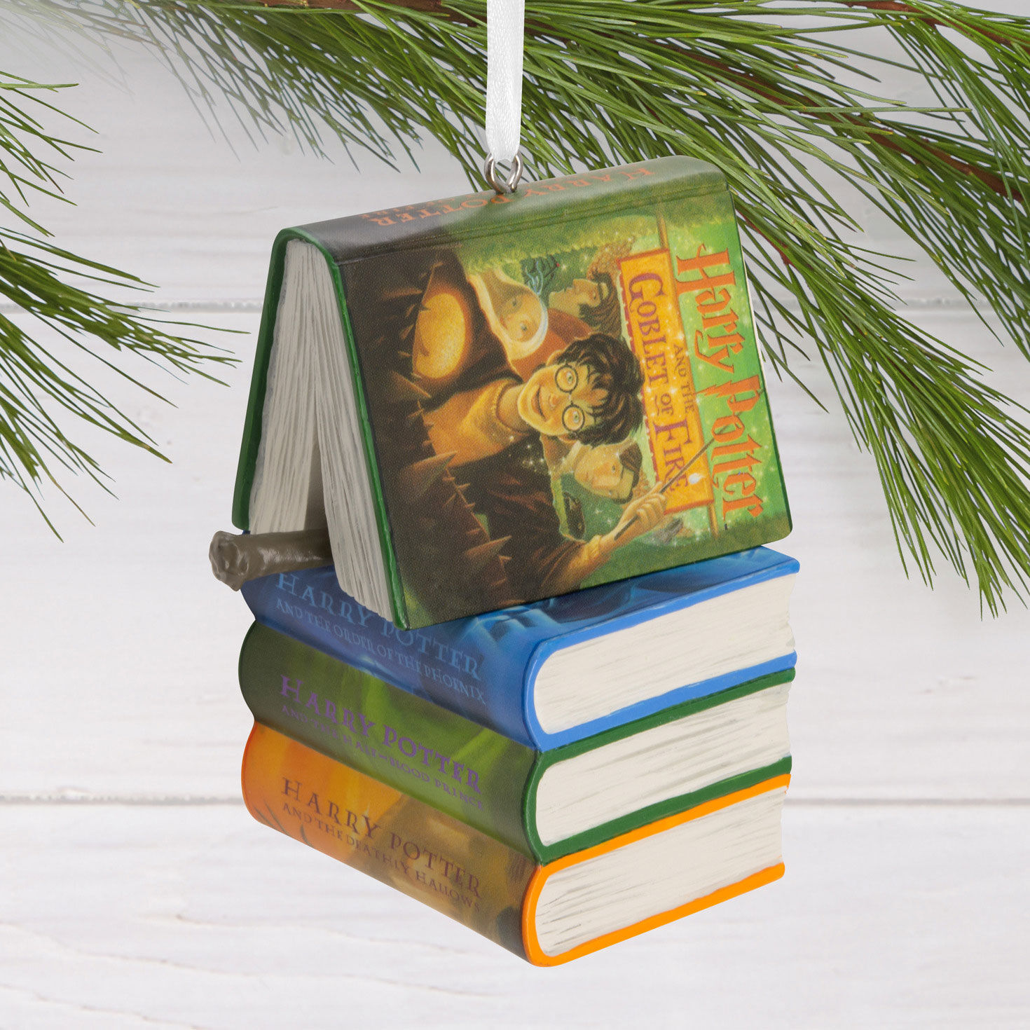 Harry Potter™ Books and Wand Hallmark Ornament - Hallmark Ornaments ...
