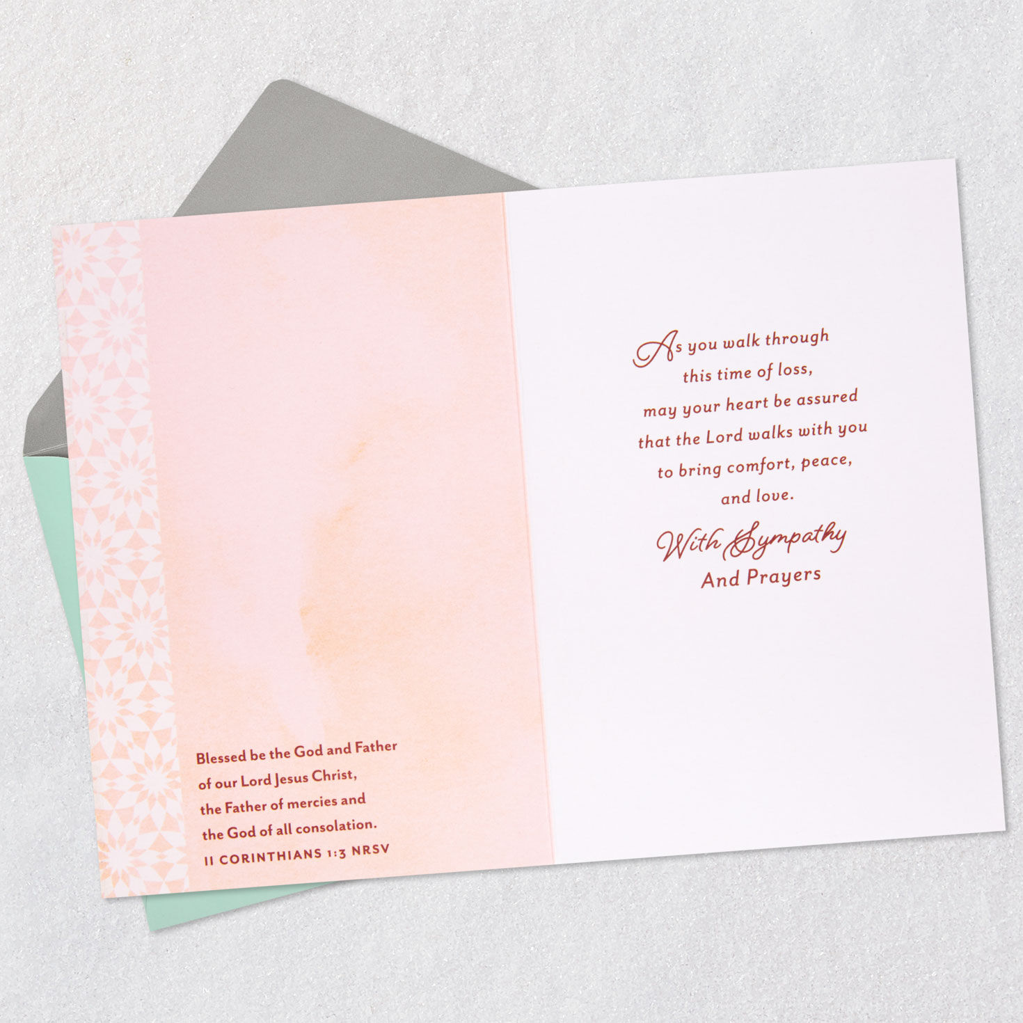 The Lord Is With You Religious Sympathy Card for Loss of Loved One ...