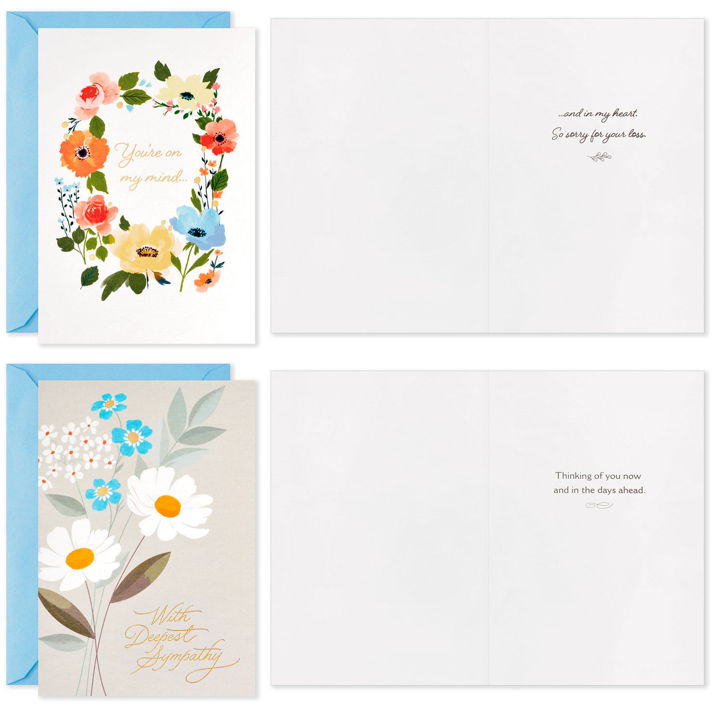 Peaceful Flowers Boxed Sympathy Cards Assortment, Pack of 16 - Boxed ...
