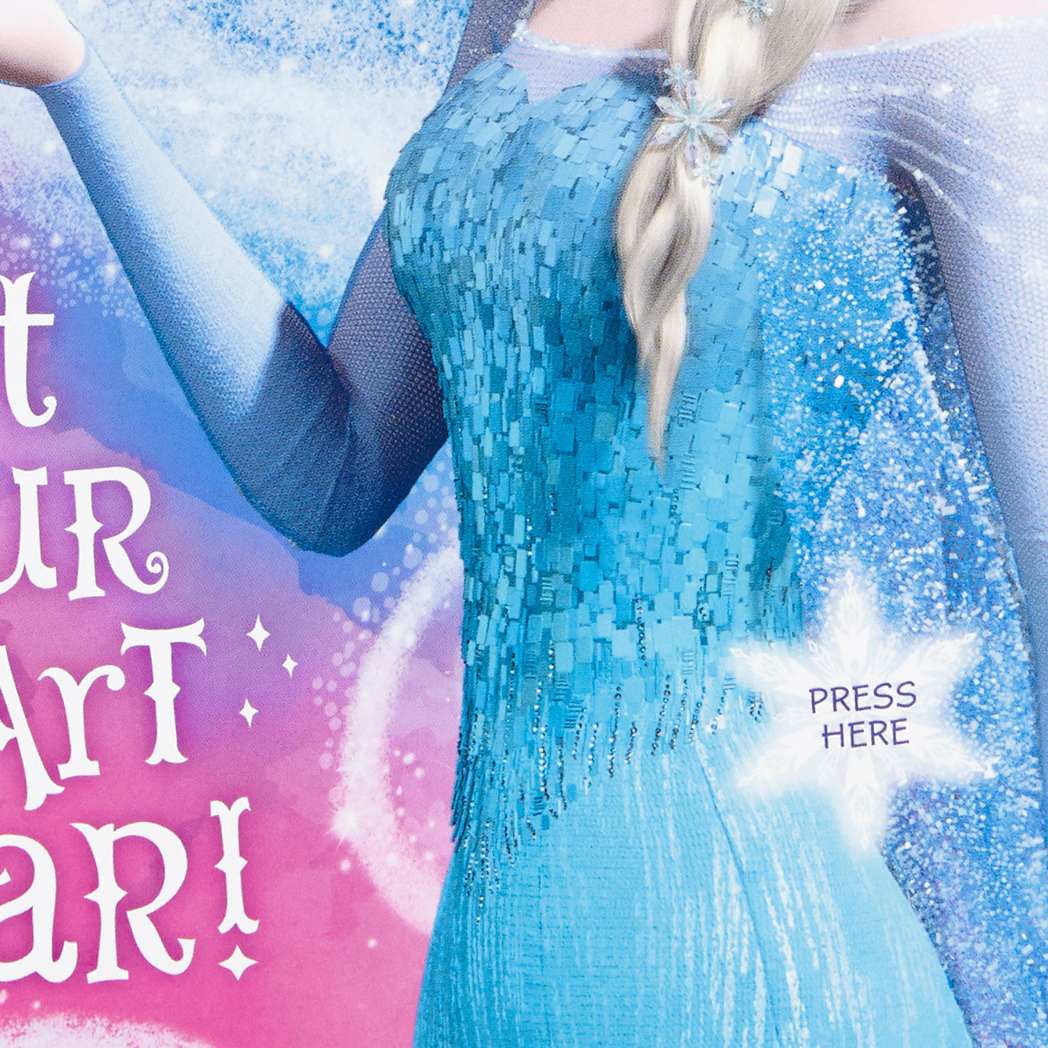 Disney Frozen Elsa Snowflake Musical Birthday Card With Light ...