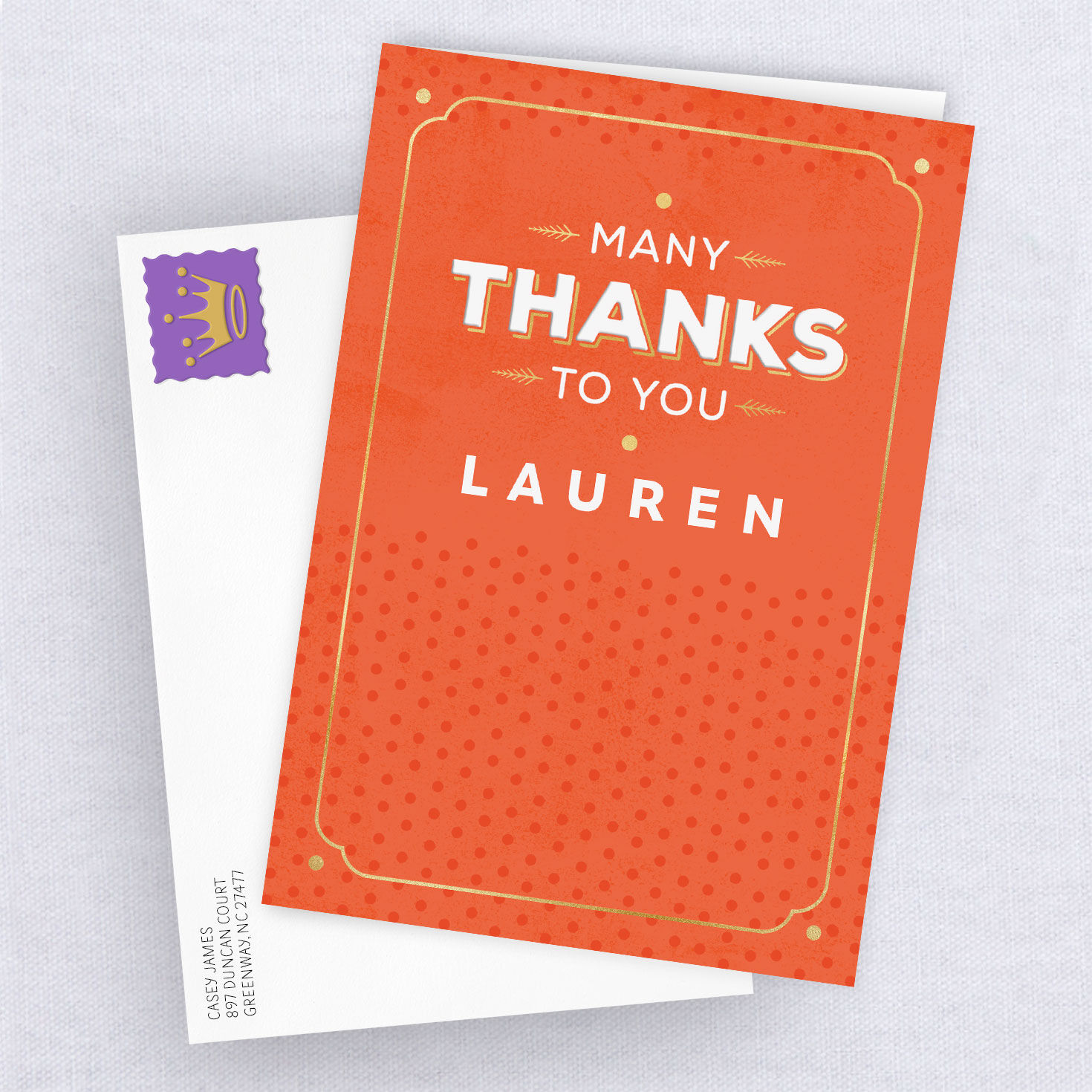 Personalized Many Thanks to You Thank-You Card - Greeting Cards | Hallmark