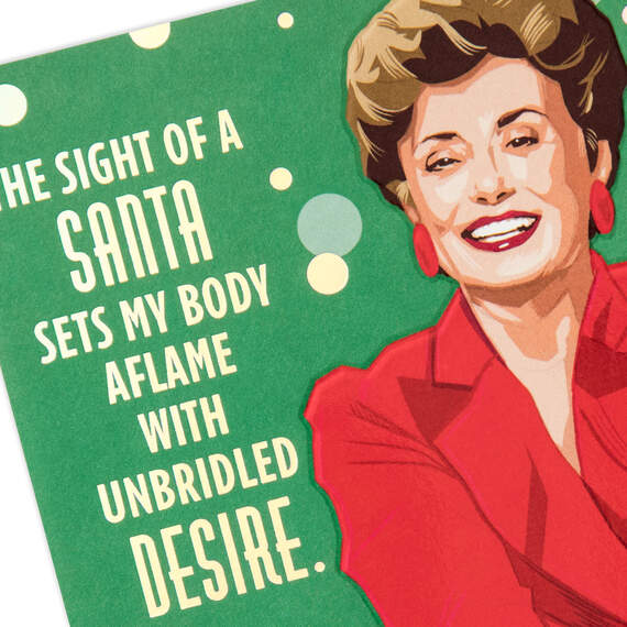 The Golden Girls Blanche Naughty List Funny Christmas Card Greeting