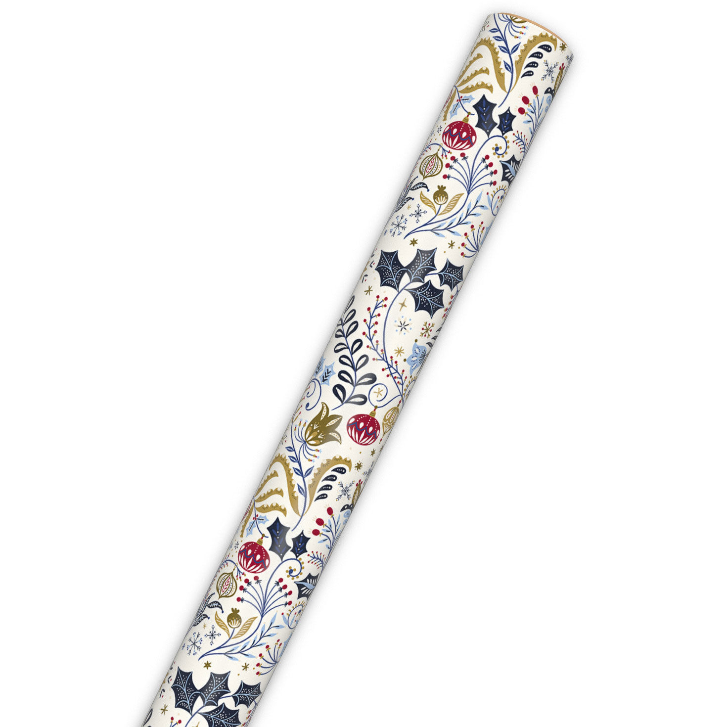 Colorful Holiday Toile on White Wrapping Paper Roll, 35 sq. ft ...