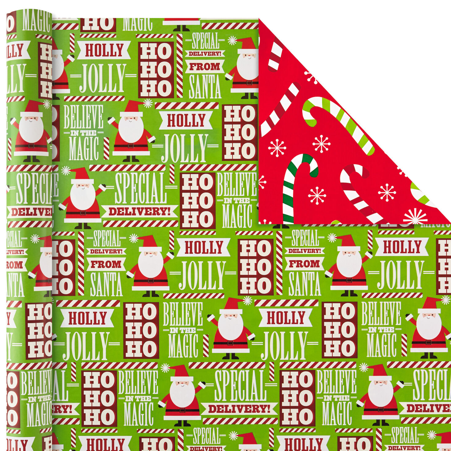 Christmas Cheer 4-Pack Reversible Wrapping Paper Assortment, 150 sq. ft ...