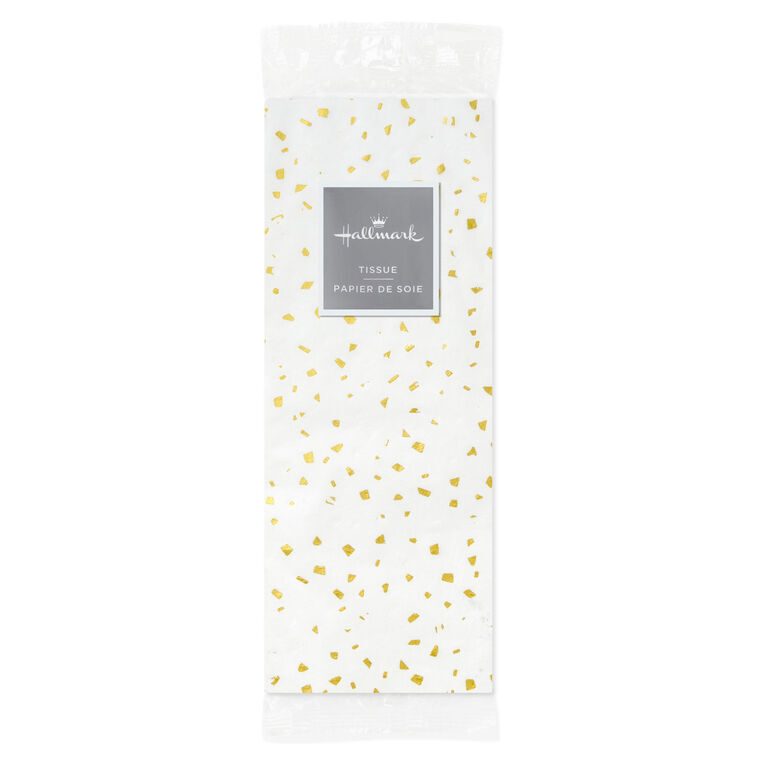 Gold Foil Flecks on White Tissue Paper, 4 sheets - Tissue | Hallmark