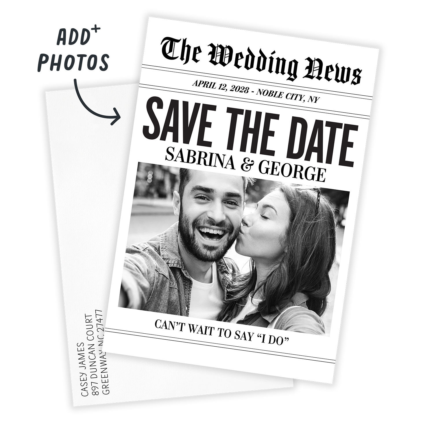 Newspaper Flat Wedding Save the Date - Announcements | Hallmark