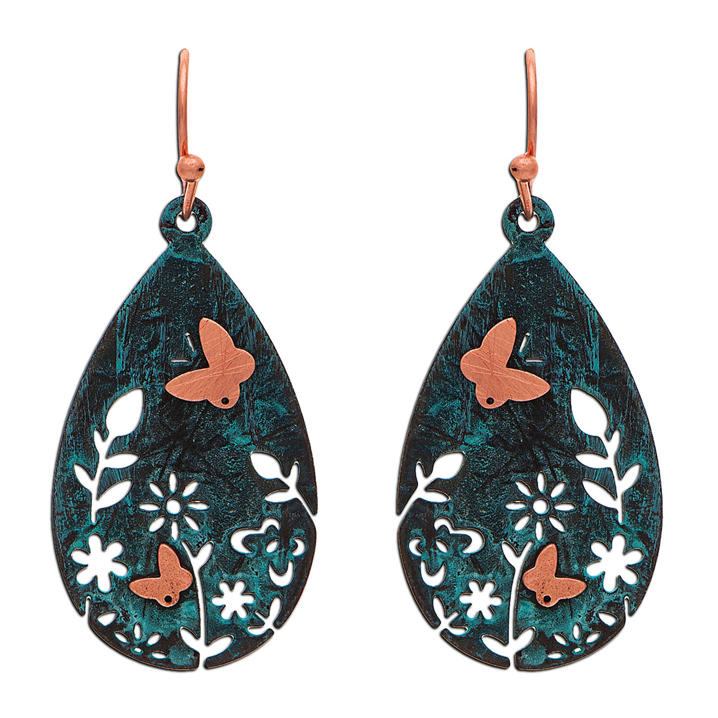 Rain Jewelry Flower Cutout Teardrop Earrings - Earrings | Hallmark