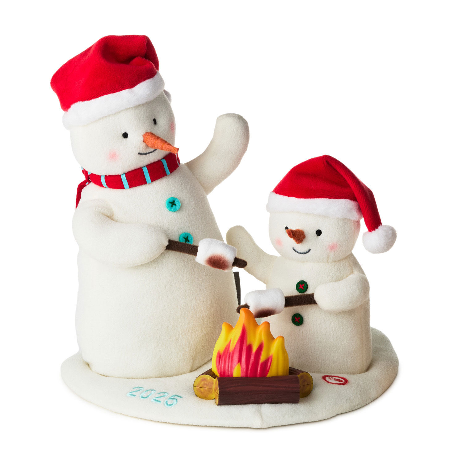 Roasting Marshmallows Singing Snowmen Plush With Light and Motion ...