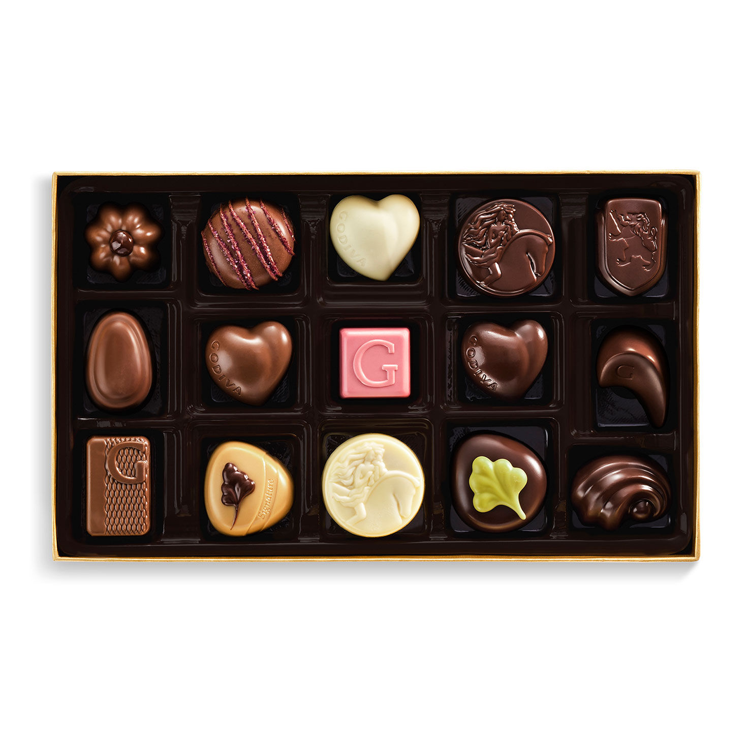 Godiva Assorted Signature Chocolates in Gift Box, 15 Pieces - Chocolate ...