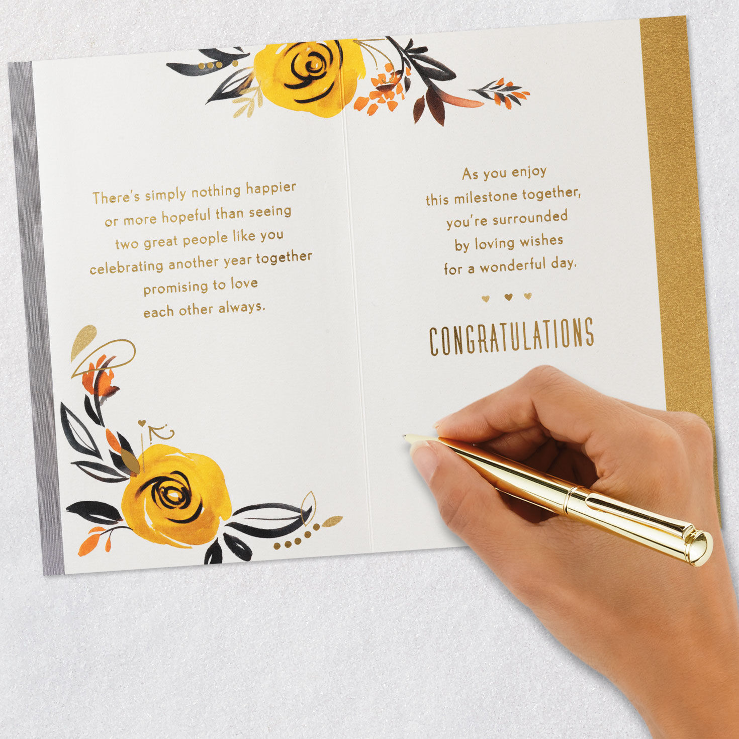 Surrounded By Loving Wishes Anniversary Card for Couple - Greeting ...