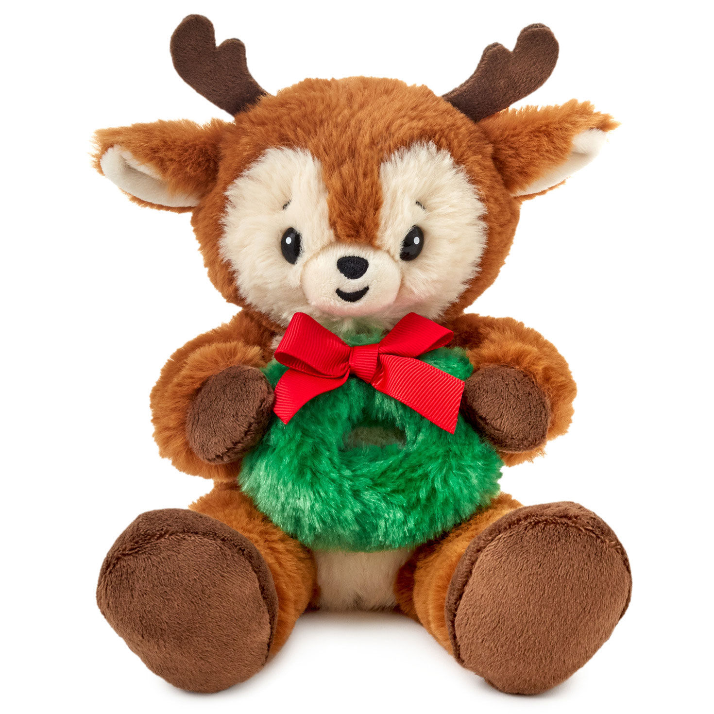 Reindeer With Wreath Plush, 6" - Classic Stuffed Animals | Hallmark