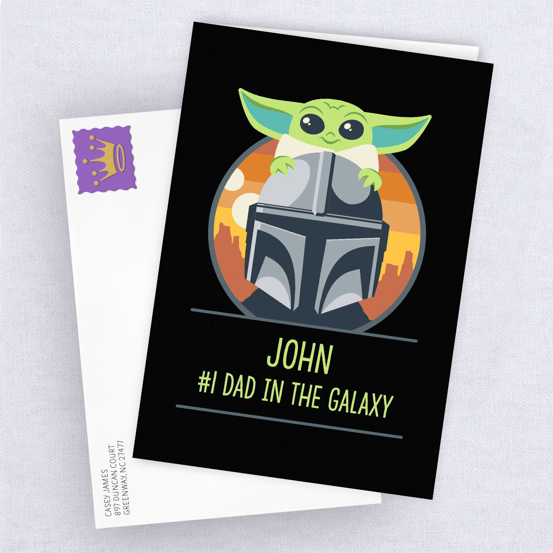 Personalized Star Wars: The Mandalorian™ Grogu™ Card - Greeting Cards ...