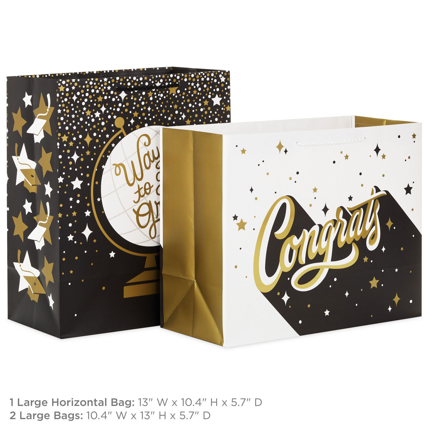 Way to Go 3-Pack Assorted Large Graduation Gift Bags - Gift Bags | Hallmark
