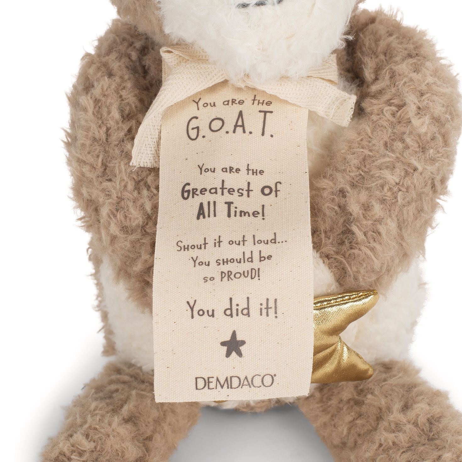 Demdaco G.O.A.T. Goat Stuffed Animal, 9" - Classic Stuffed Animals ...