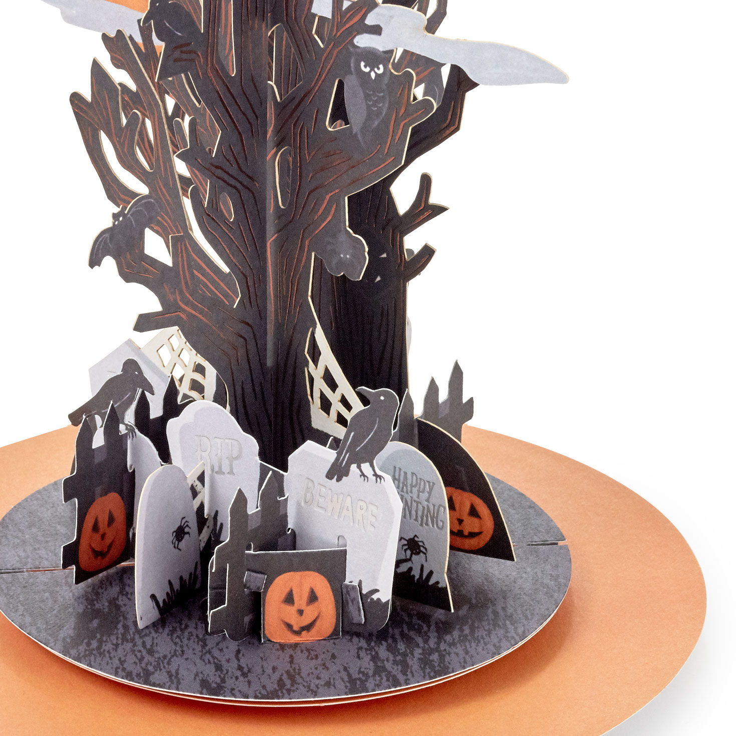 Spooky Spinning Graveyard Musical 3D Pop-Up Halloween Card With Motion ...