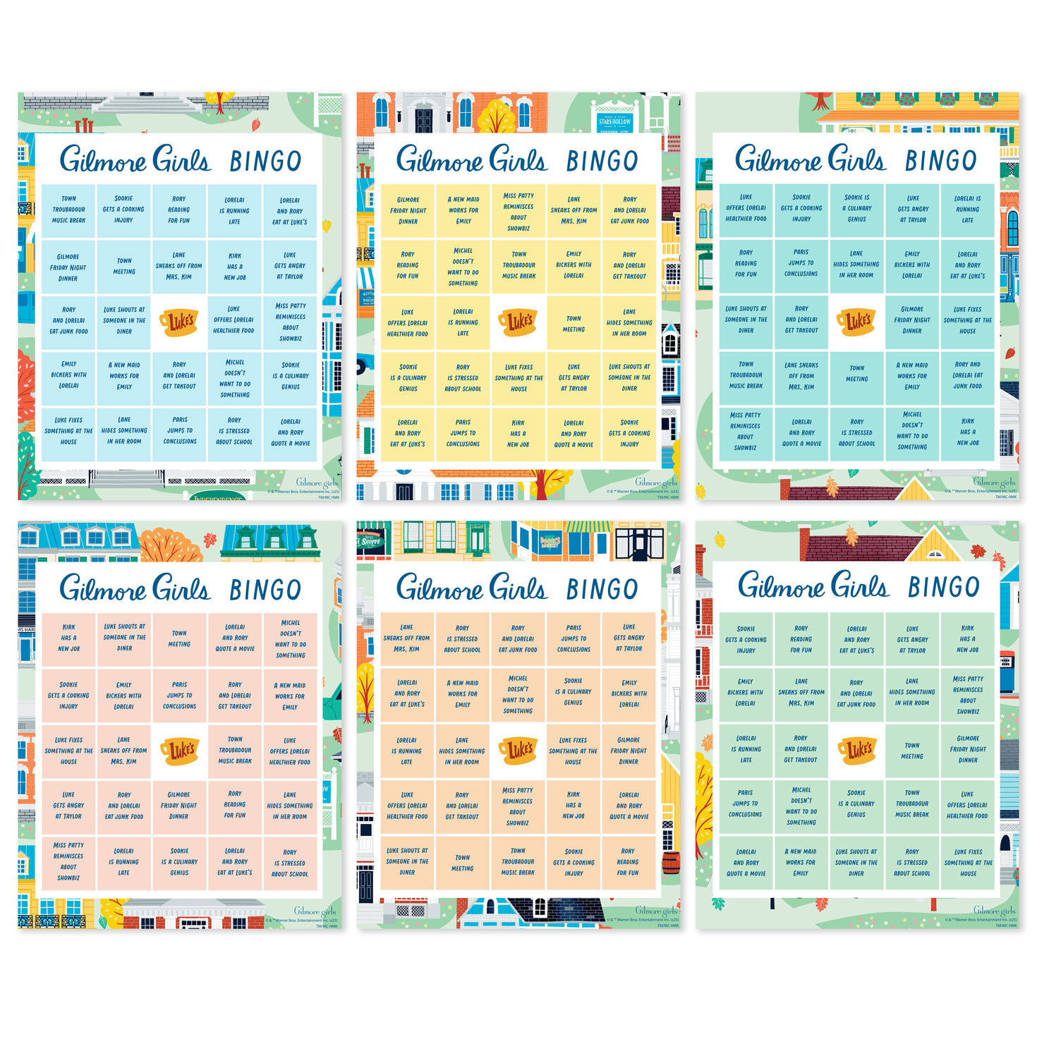 Gilmore Girls Bingo Game Pad, 102 Cards - Party Games | Hallmark