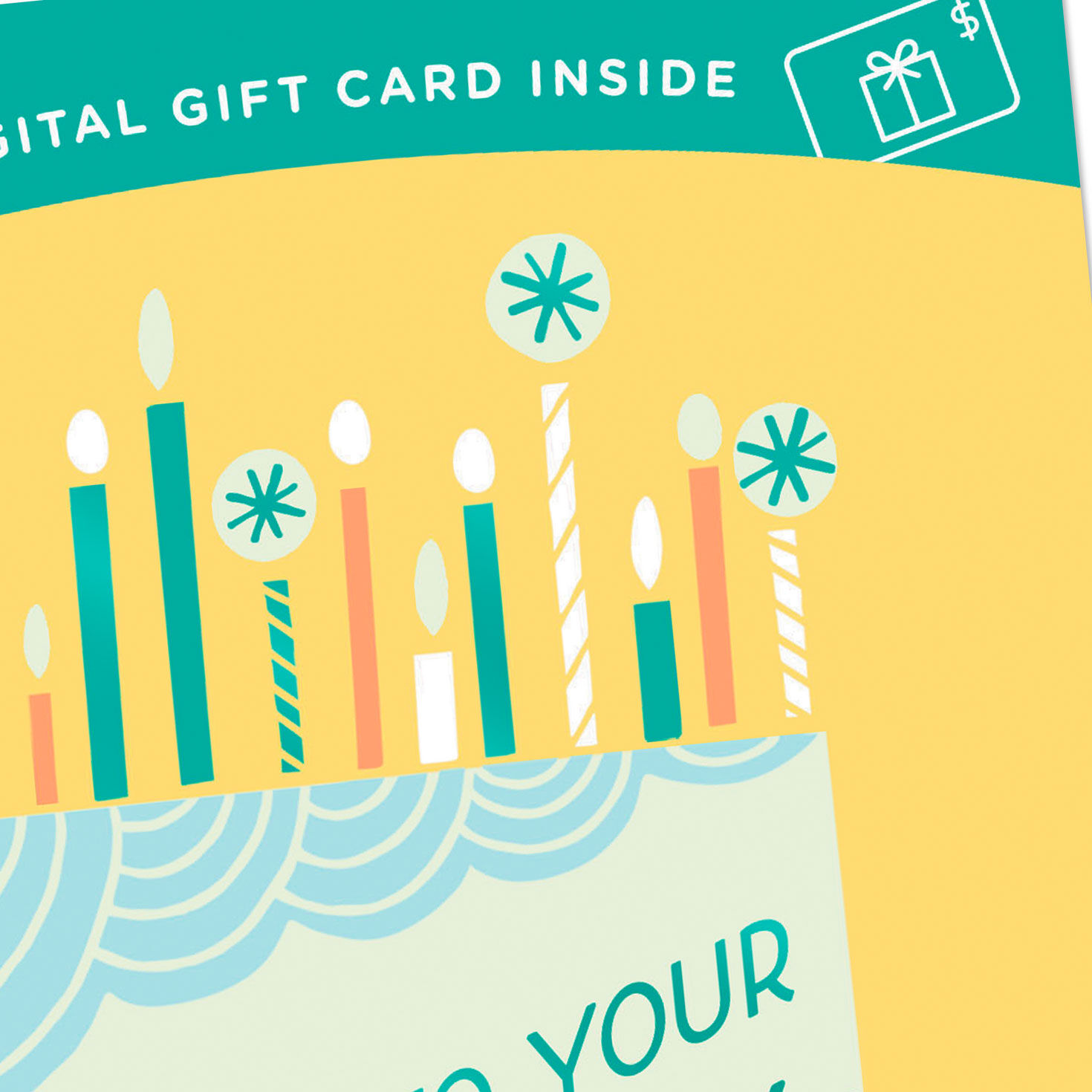 Here's to You Cake and Candles Gift Card Greeting Birthday Card ...
