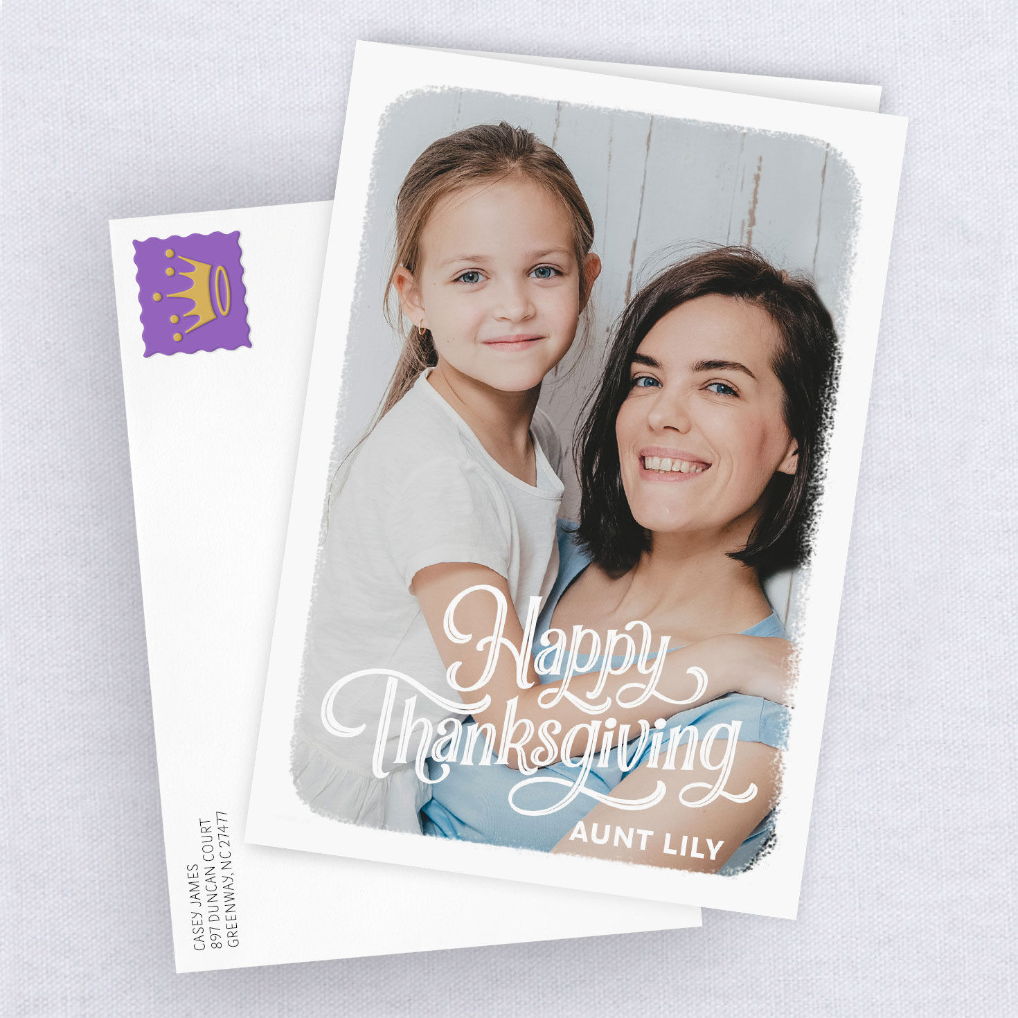 White Frame Custom Thanksgiving Card - Greeting Cards | Hallmark