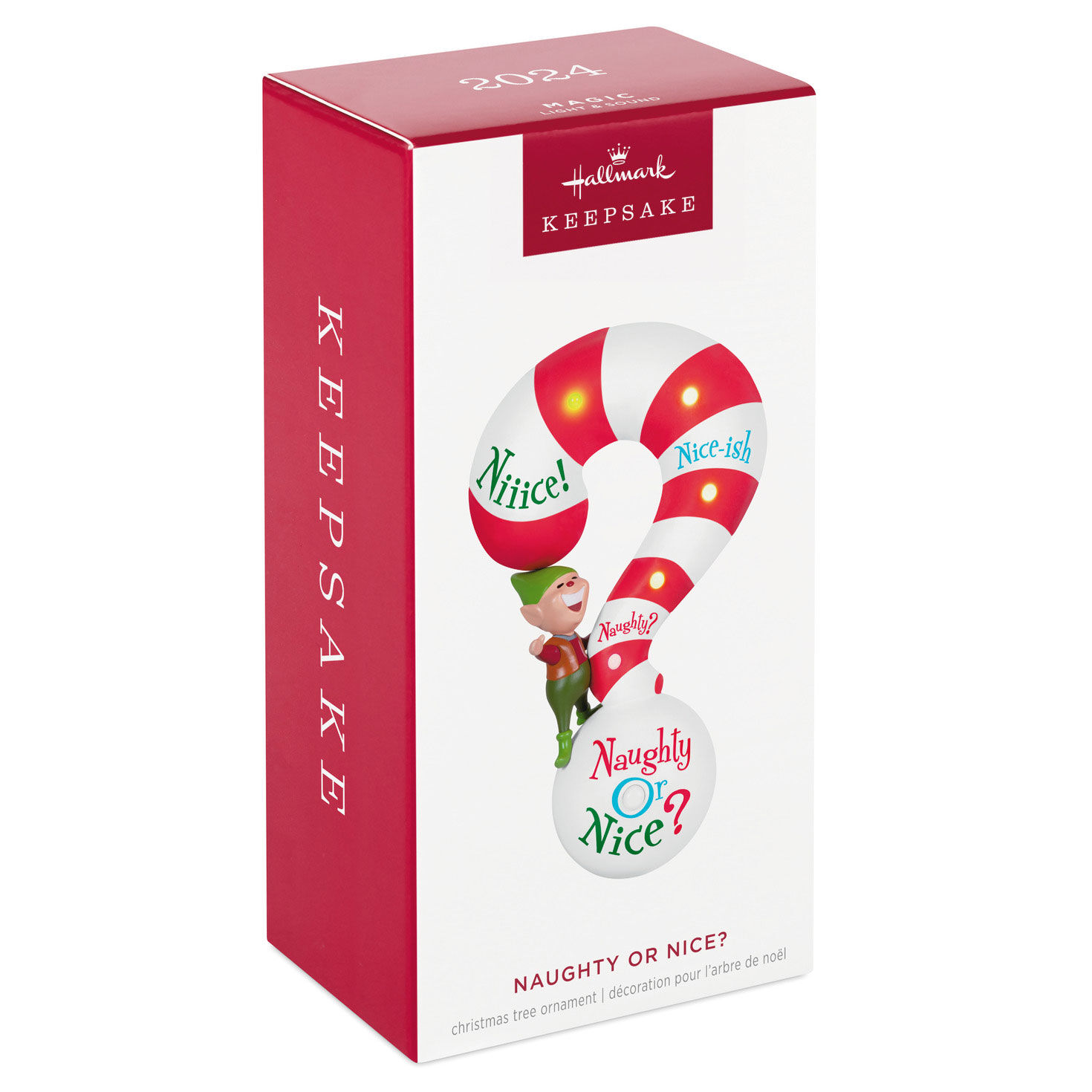 Naughty Or Nice Ornament With Light And Sound Keepsake Ornaments