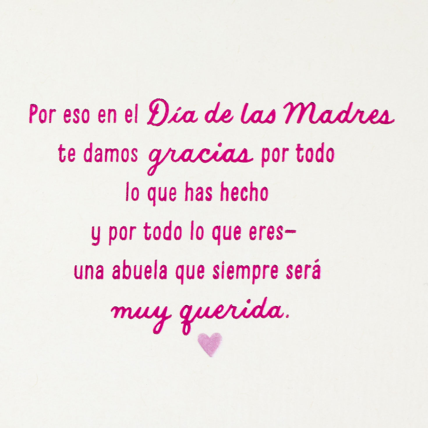 Thanks for Everything Spanish-Language Mother's Day Card for Grandma ...