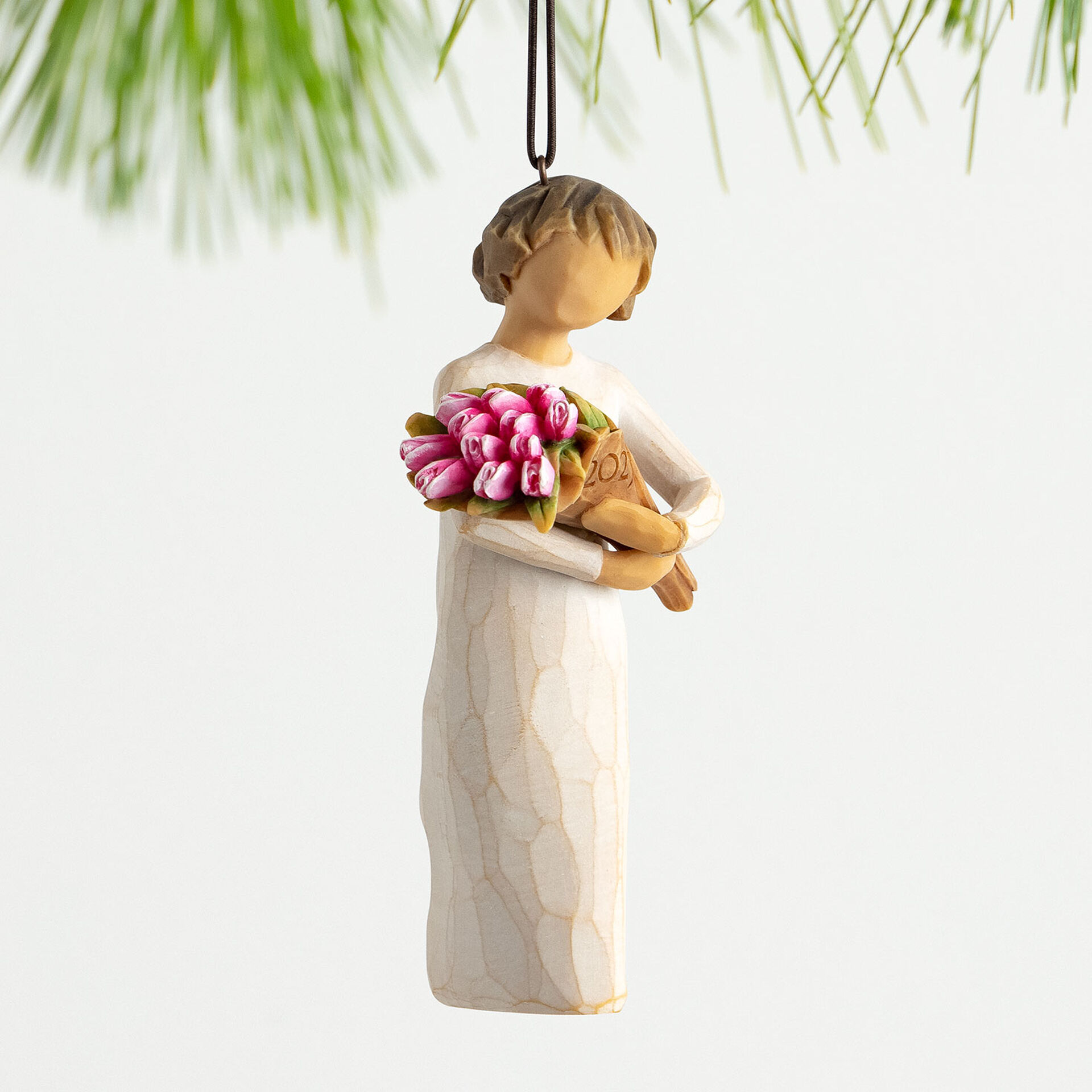Willow Tree Girl With Tulip Bouquet 2023 Ornament, 4" - Figurines ...