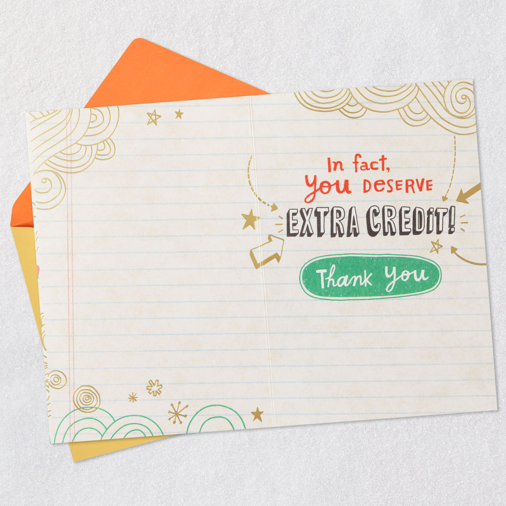 You Deserve Extra Credit Thank-You Card for Teacher - Greeting Cards ...