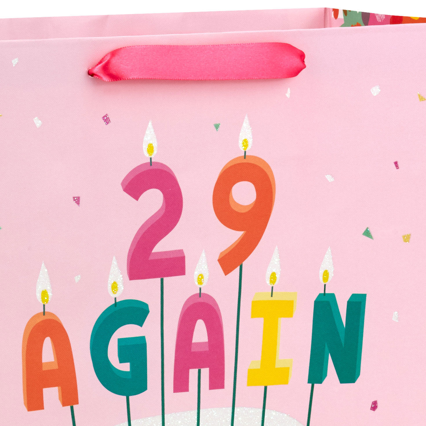 15.5" 29 Again Cake and Candles Extra-Large Birthday Gift Bag - Gift ...