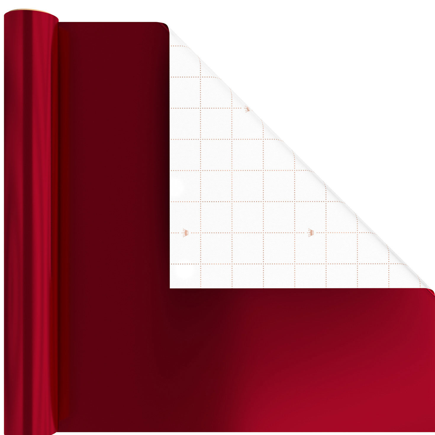 Red Foil Holiday Wrapping Paper Mini Roll, 15 sq. ft. - Wrapping Paper ...