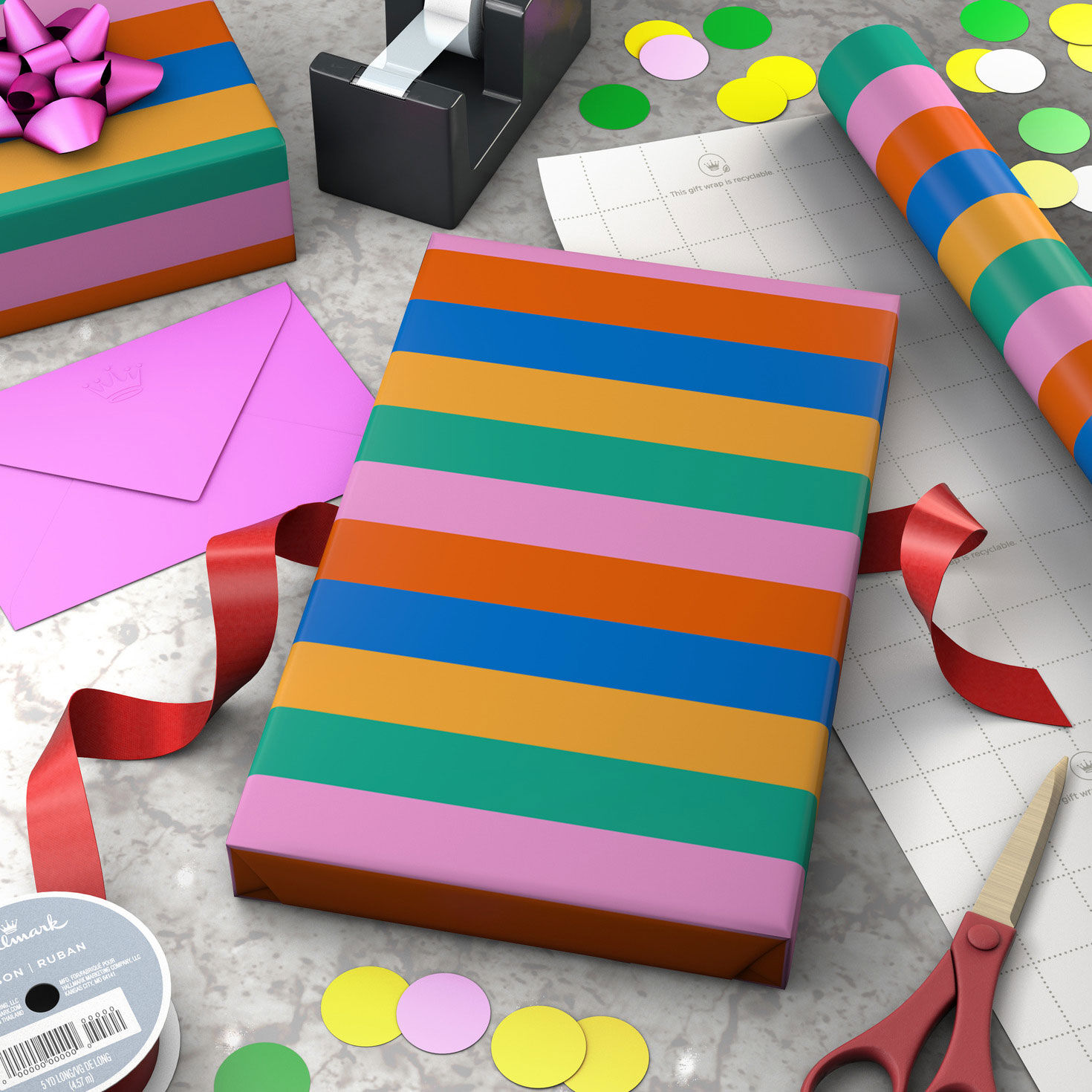 Bold Stripes Wrapping Paper, 20 sq. ft. - Wrapping Paper | Hallmark
