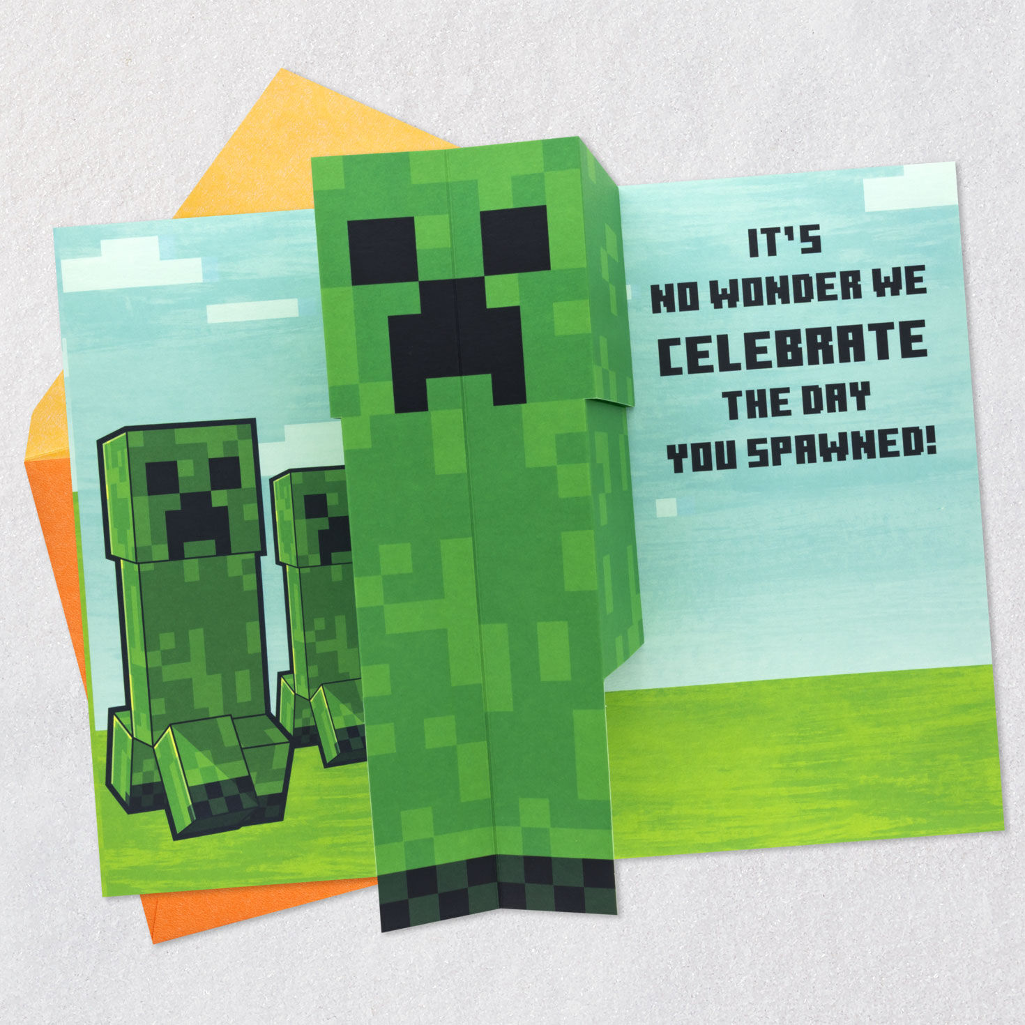 Minecraft You're Such a Cool Kid Pop-Up Birthday Card - Greeting Cards ...