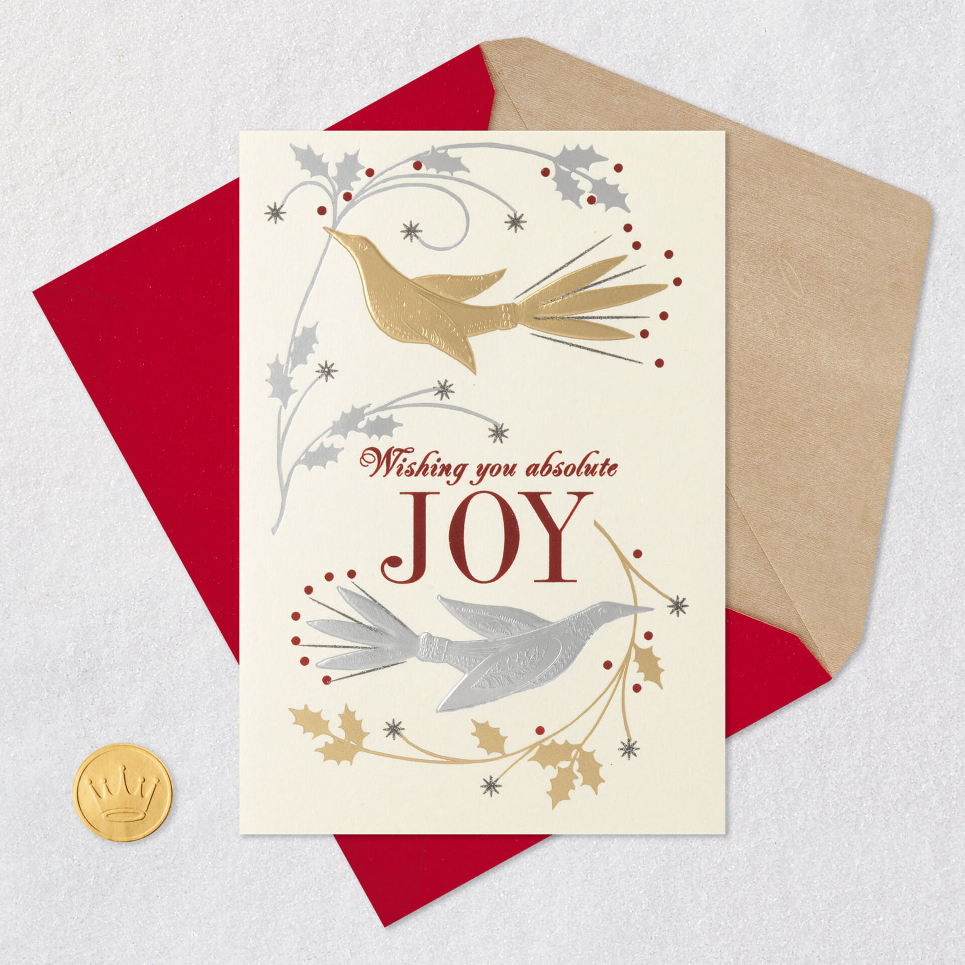 Wishing You Joy Doves Holiday Card - Greeting Cards - Hallmark