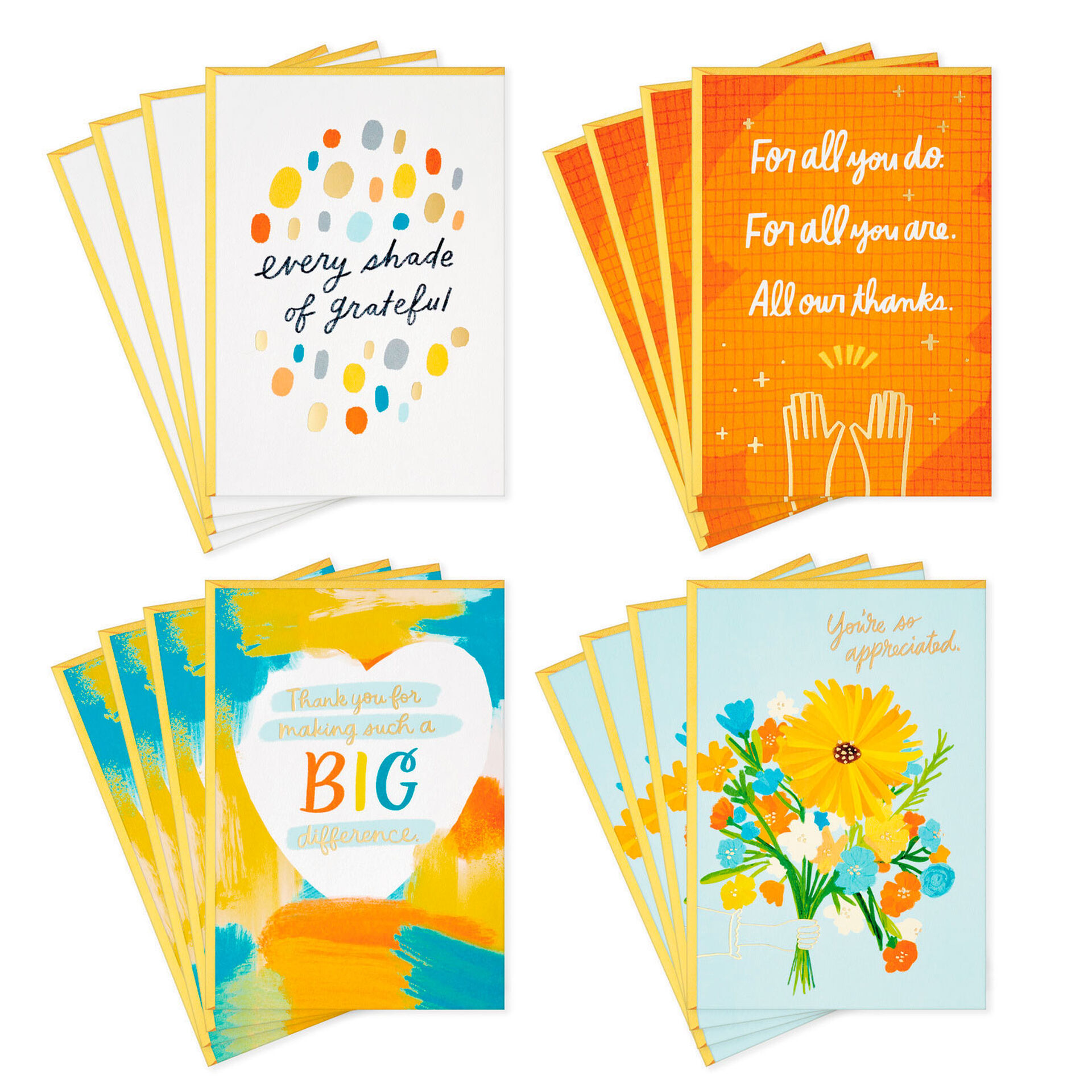 From the Heart Boxed Thank-You Cards Assortment, Pack of 16 - Boxed ...