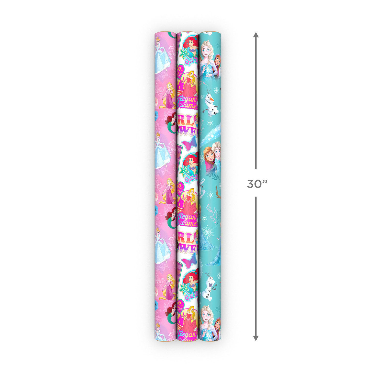 Disney Frozen and Disney Princesses Wrapping Paper Assortment, 60 sq ...