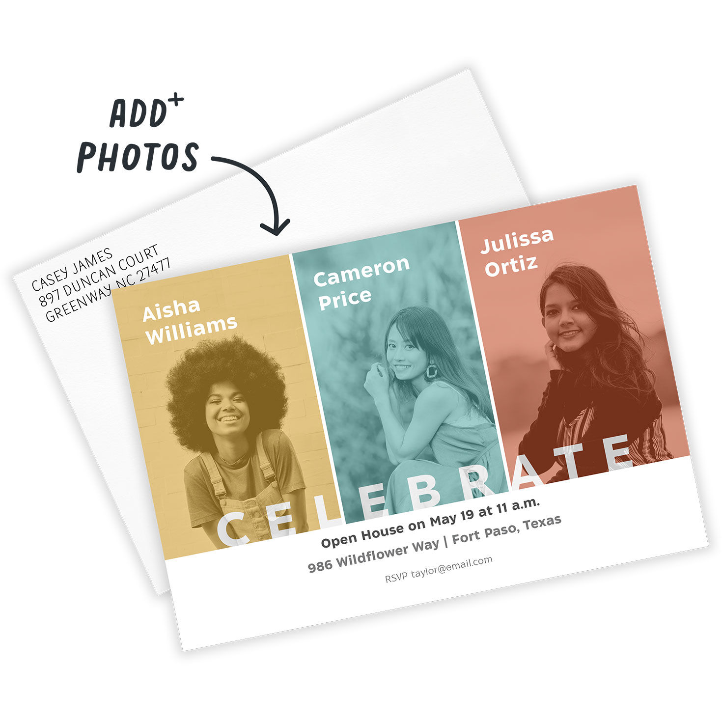 Celebratory Color Blocks Graduation Invitation - Invitations | Hallmark